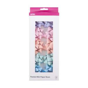 10 Piece Mini Paper Bows - Pastel - Kmart