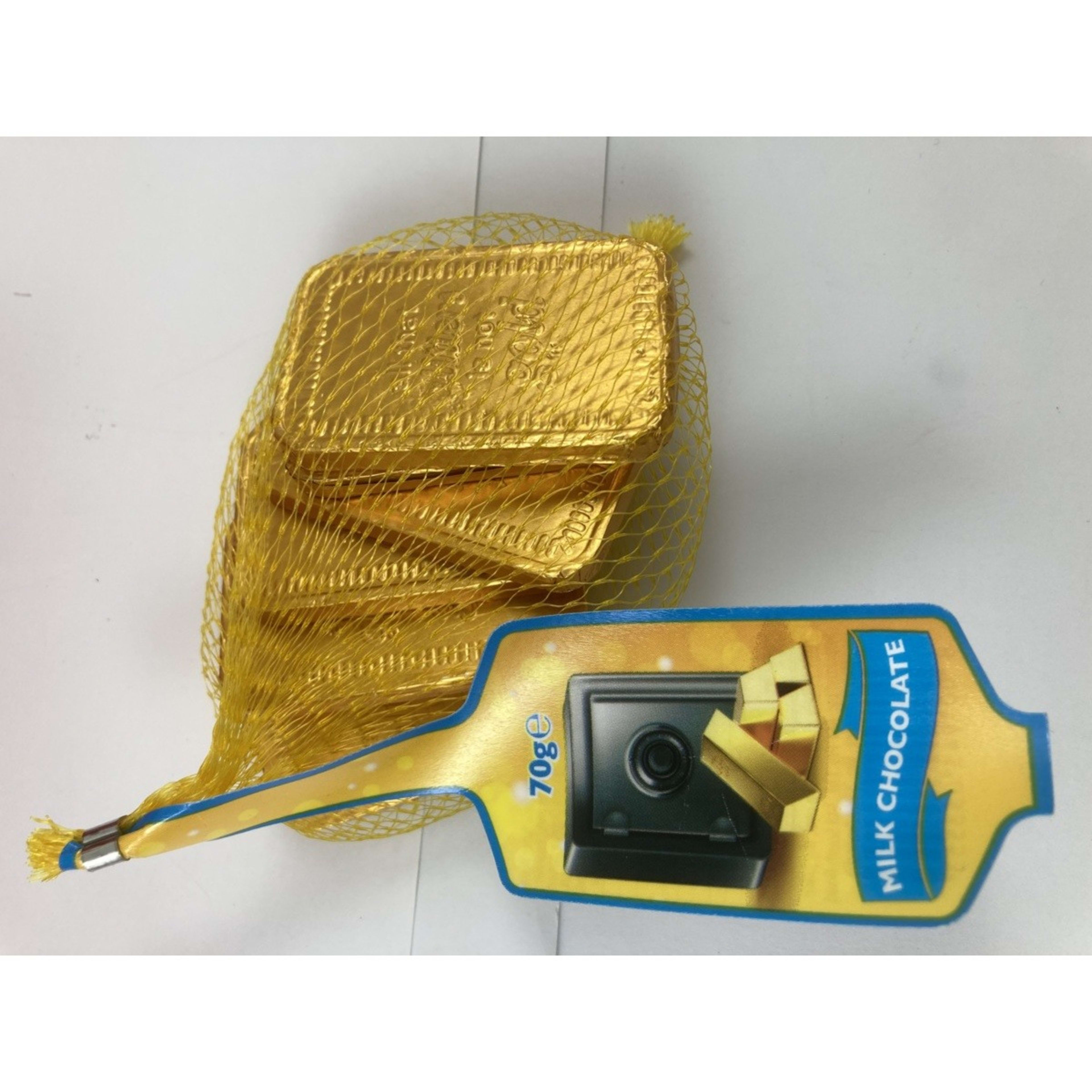 Milk Chocolate Gold Bars 70g - Kmart