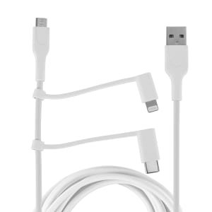 3-in-1 Travel Cable - White - Kmart