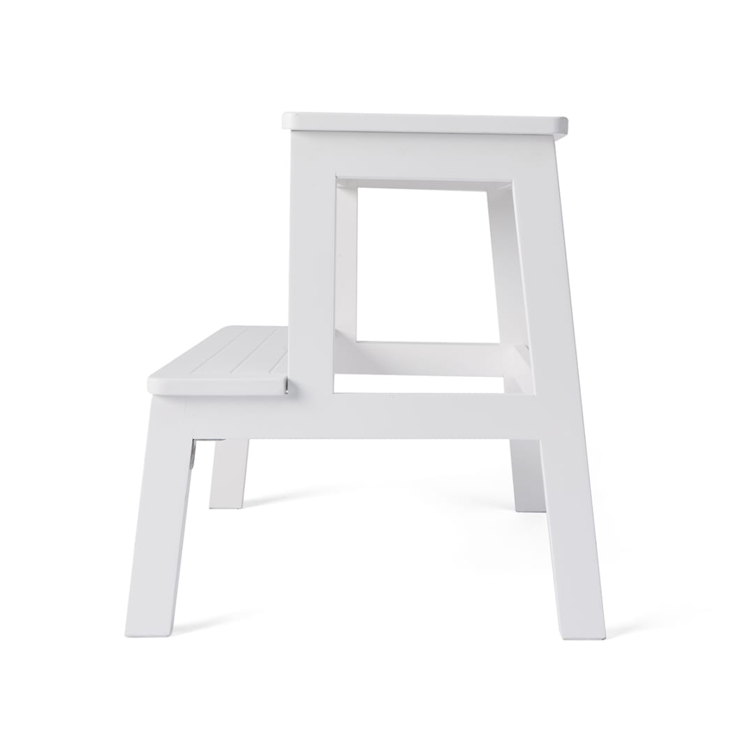 Panelled Step Stool - White - Kmart