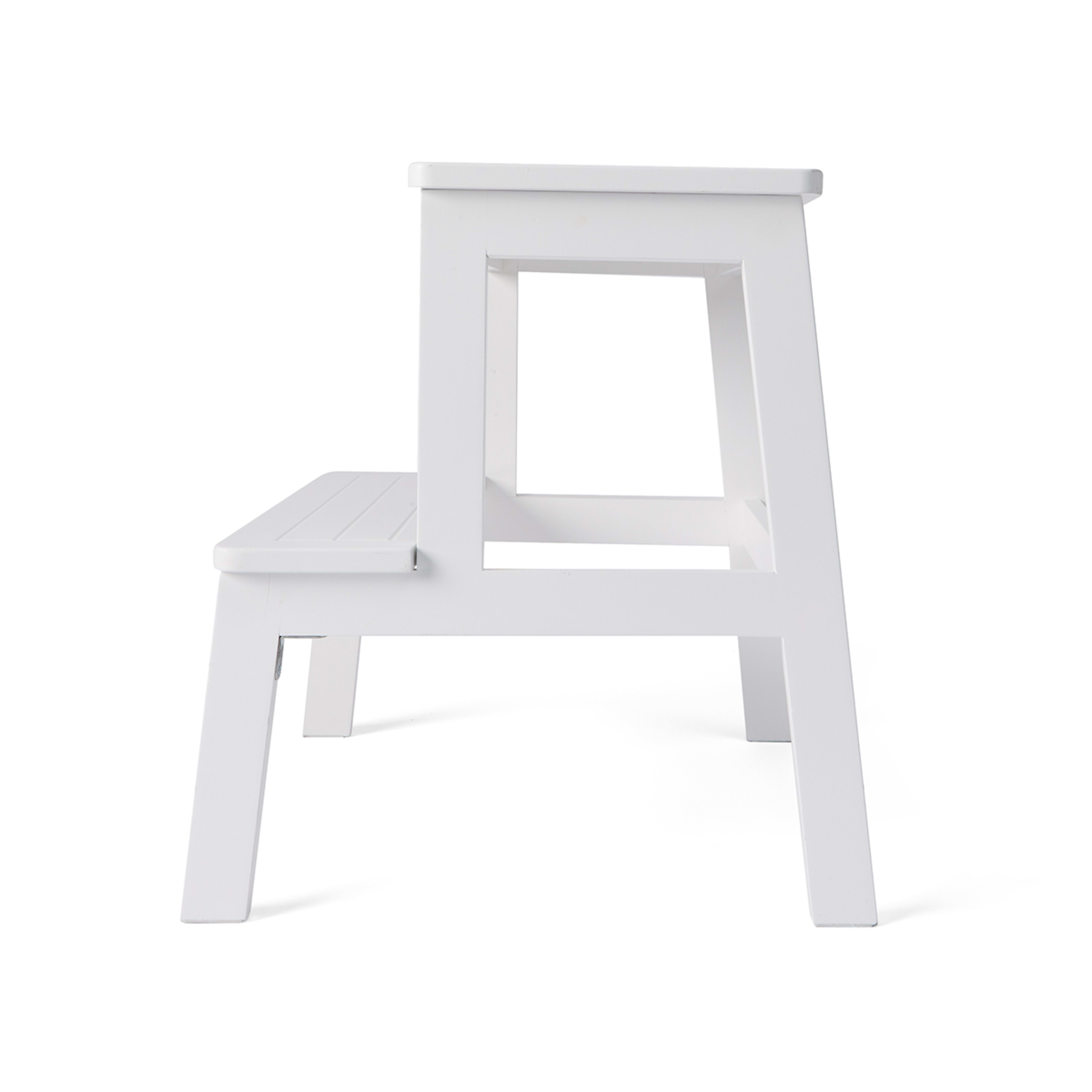 Panelled Step Stool - White - Kmart