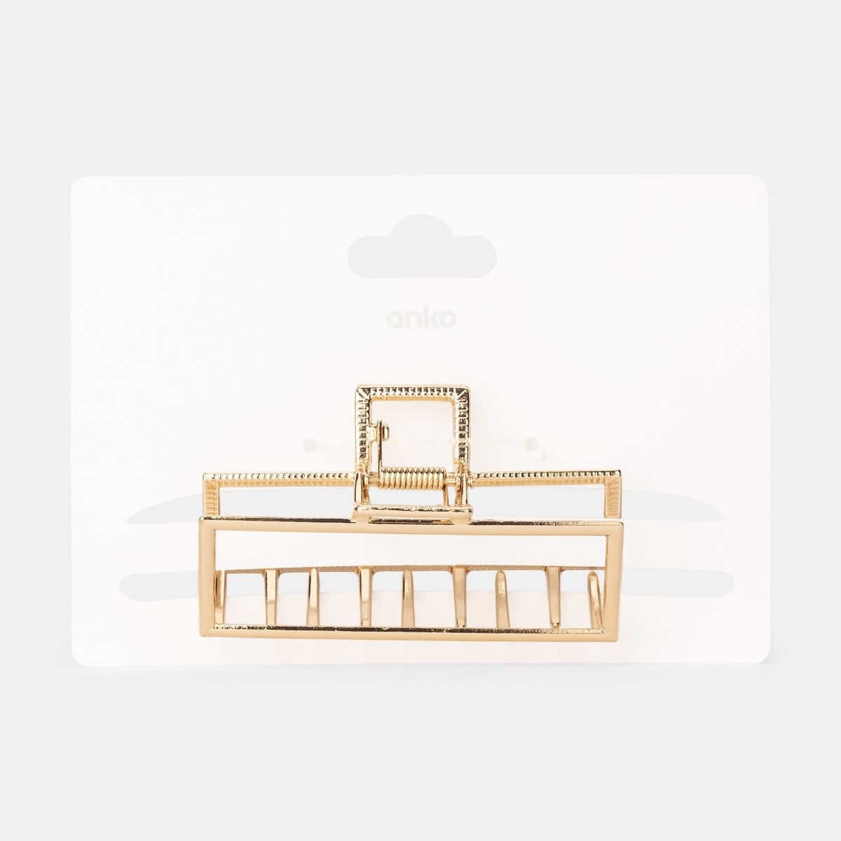 Gold Tone Metal Rectangle Hair Clip - Kmart