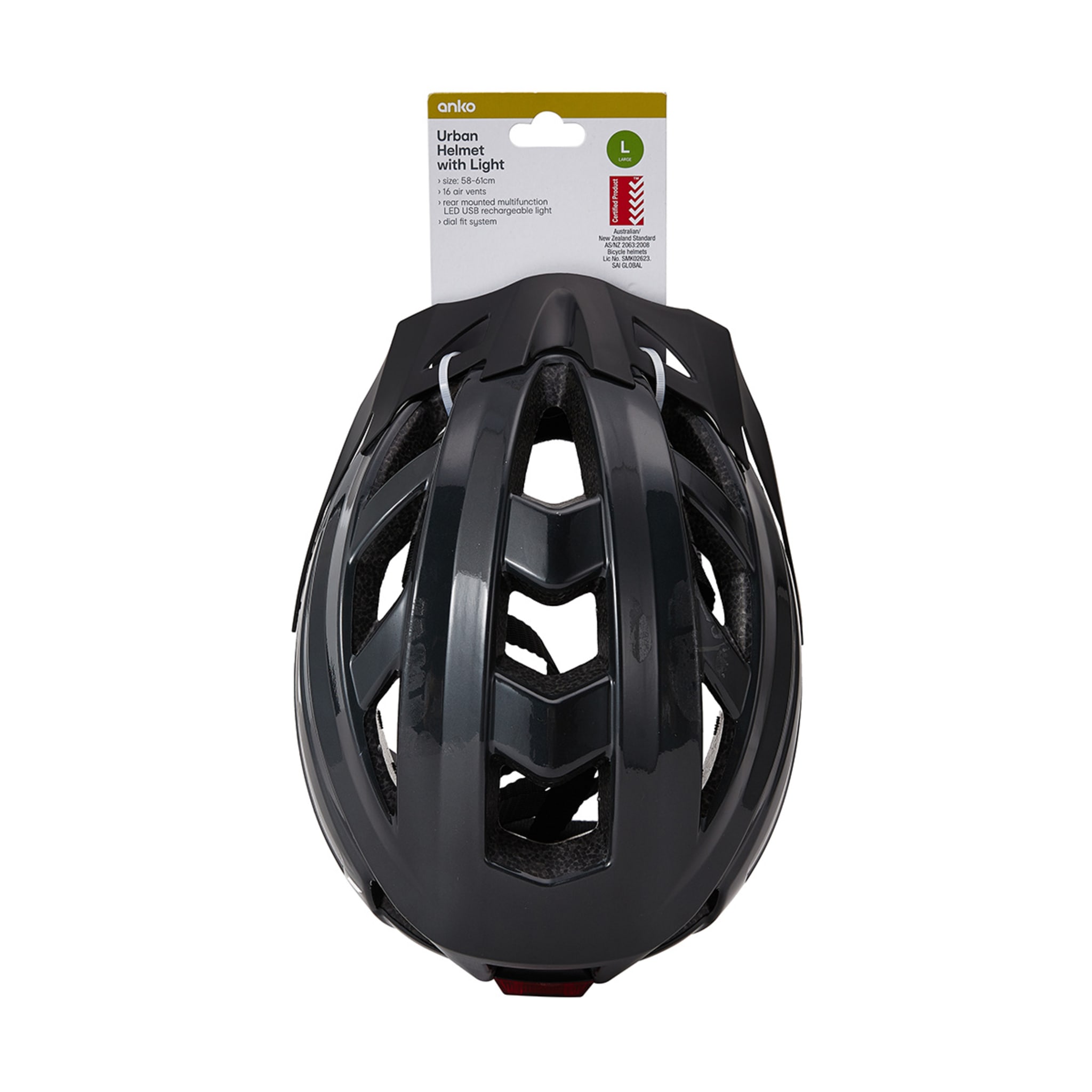 Urban Helmet with Light - Large - Kmart