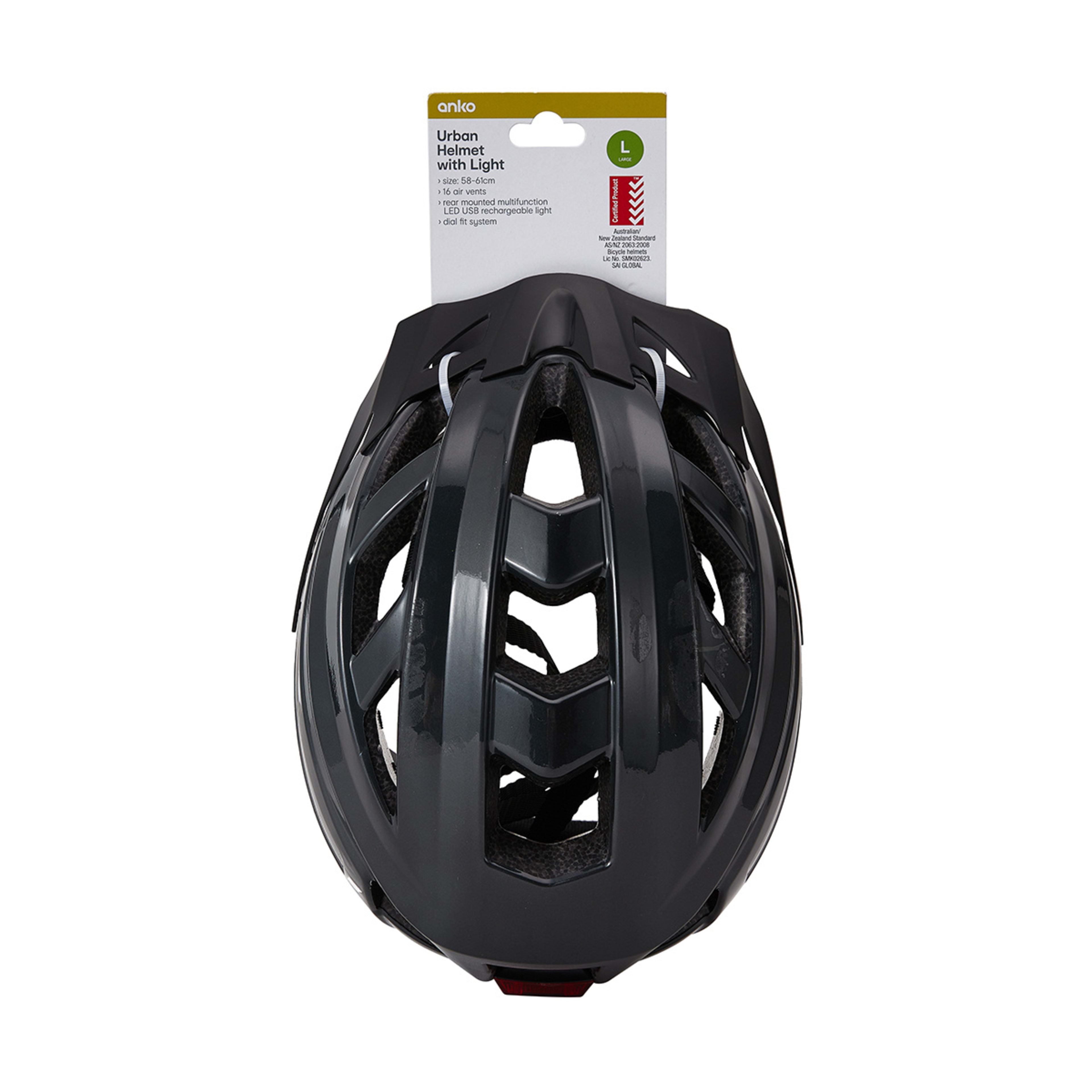 Urban Helmet with Light - Large - Kmart