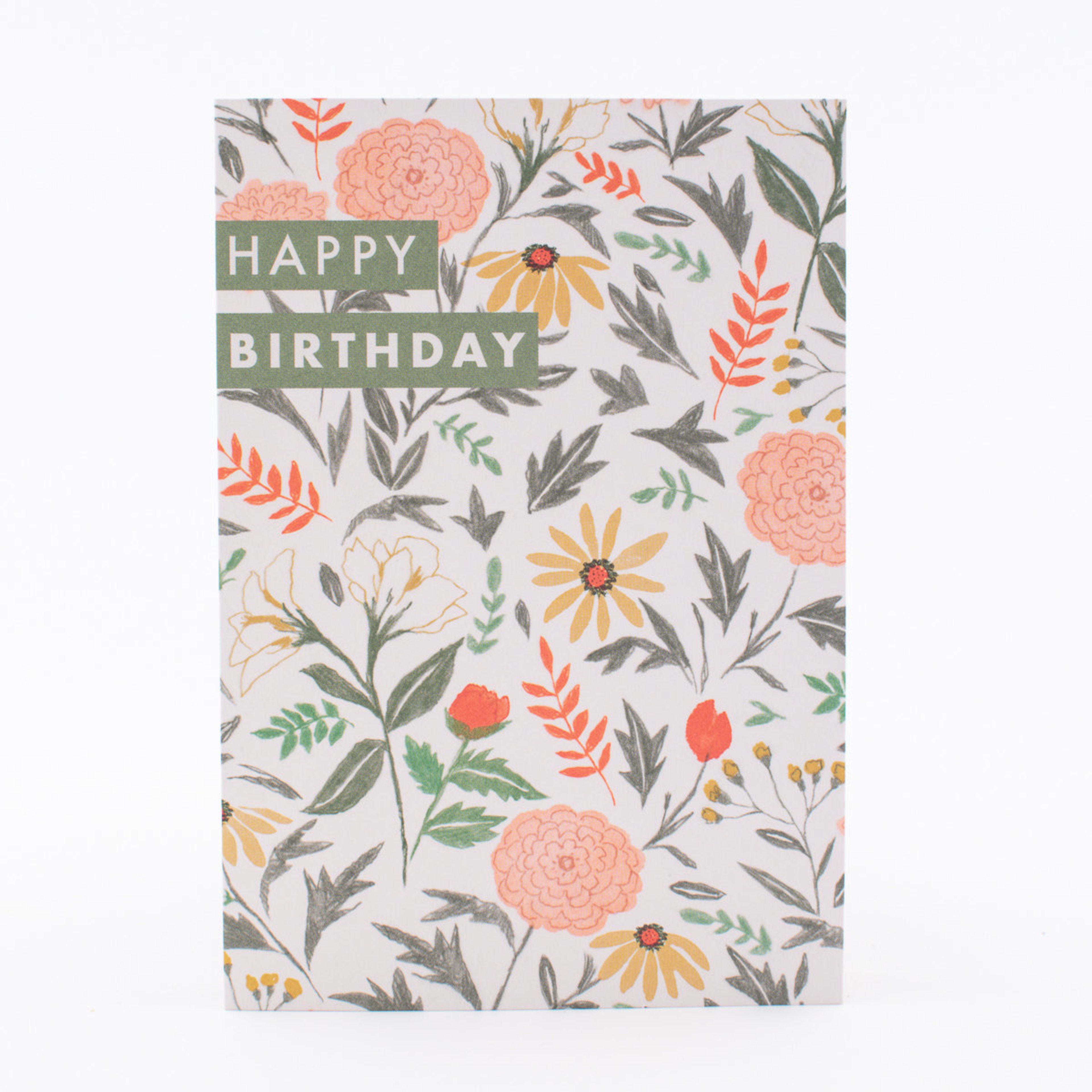 Hallmark Birthday Card - Floral Wallpaper - Kmart