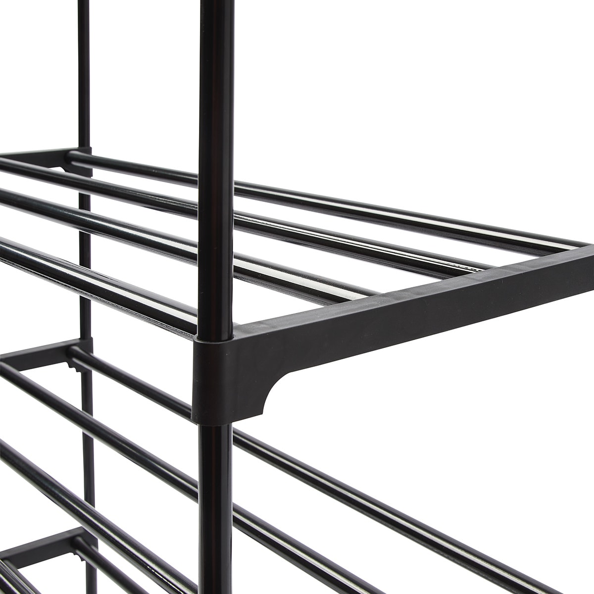 4 Tier Stackable Black Shoe Rack - Kmart NZ