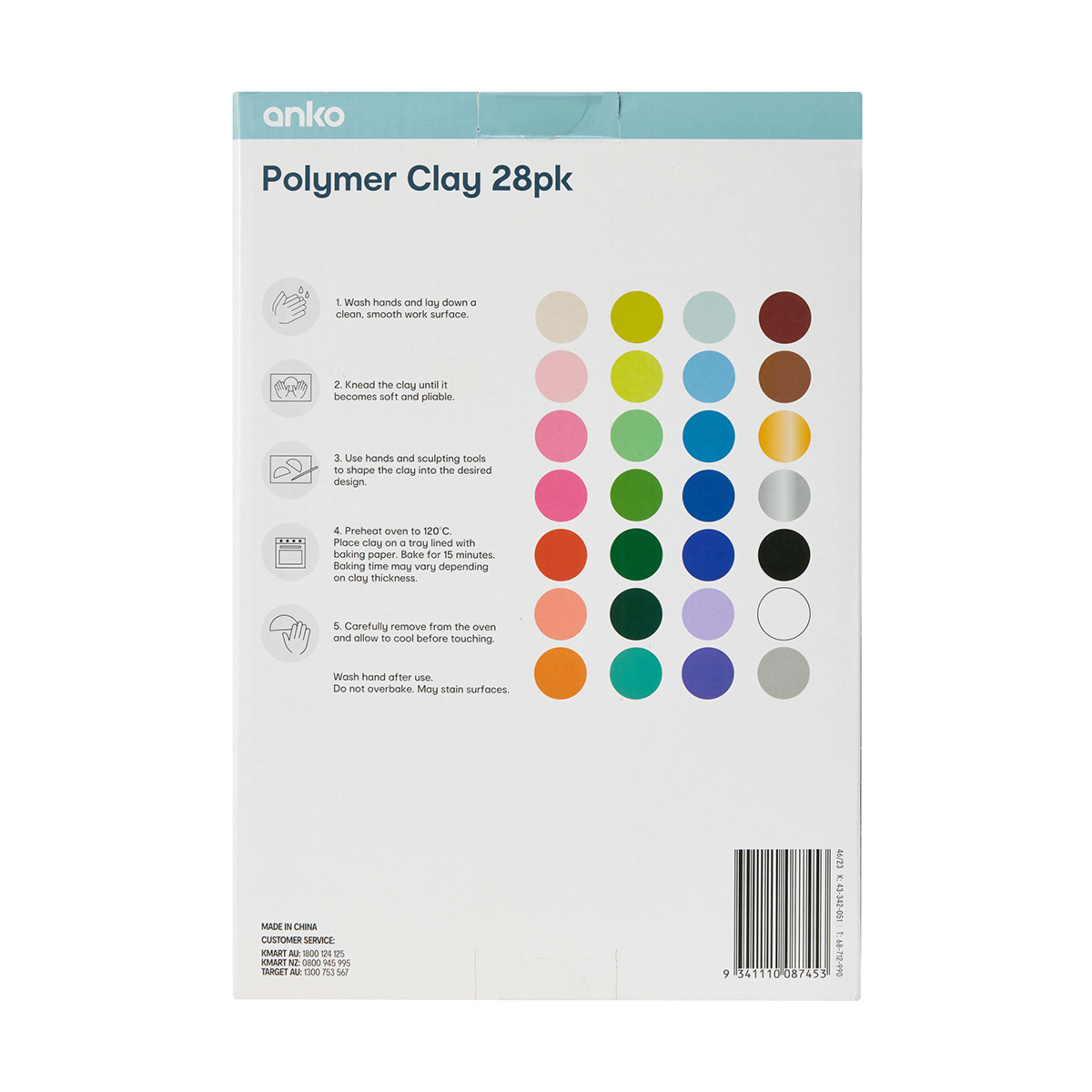 28 Pack Polymer Clay - Kmart