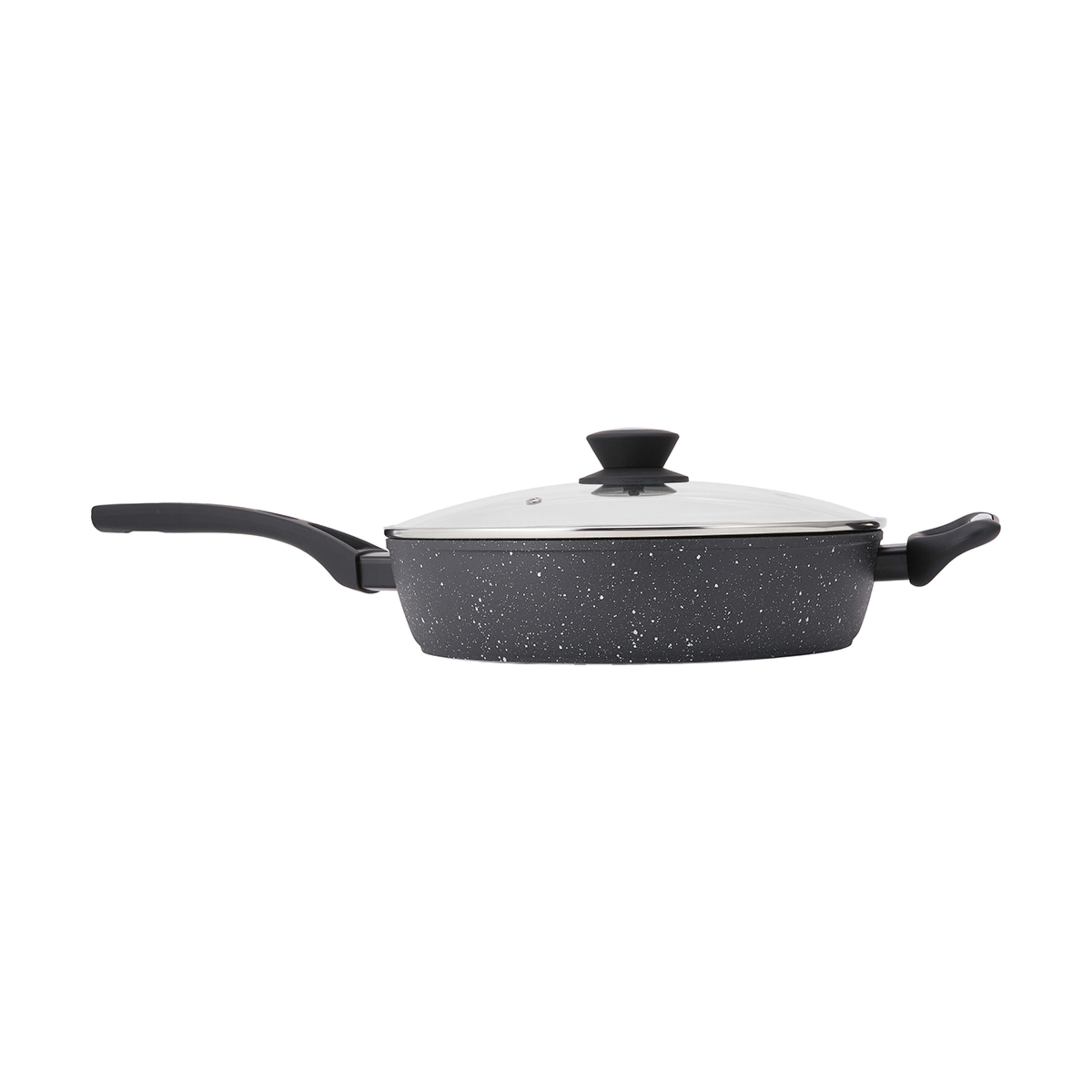 30cm Stone Blast Saute Pan - Black - Kmart