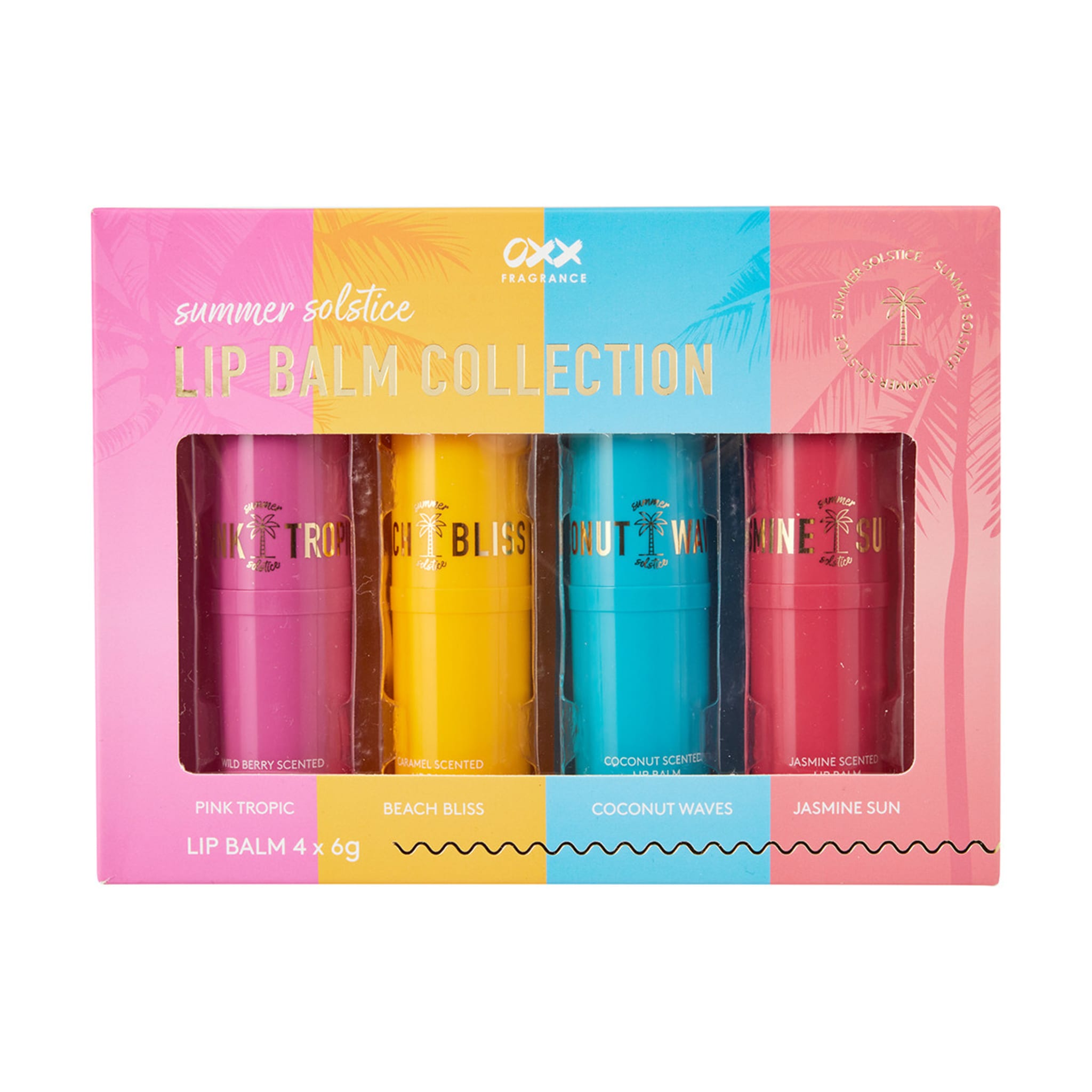 OXX Fragrance Summer Solstice Lip Balm Collection - Kmart NZ