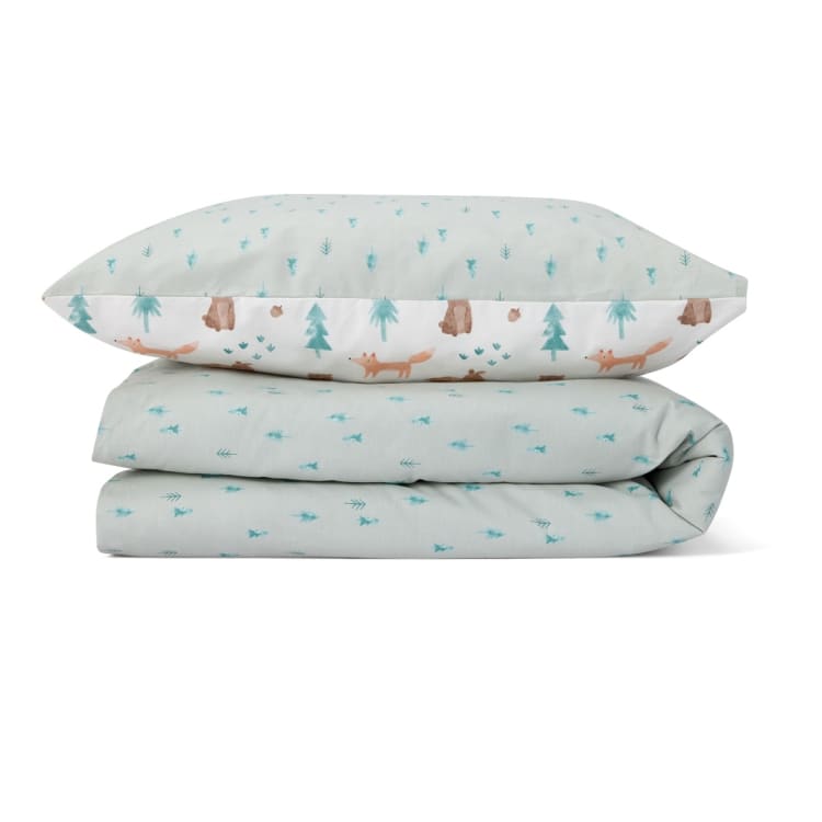 Cotton Reversible Cot Quilt Cover Set - Woodland - Kmart