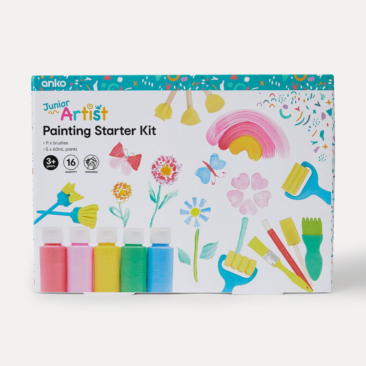 16 Pack Junior Artist Painting Starter Kit - Kmart