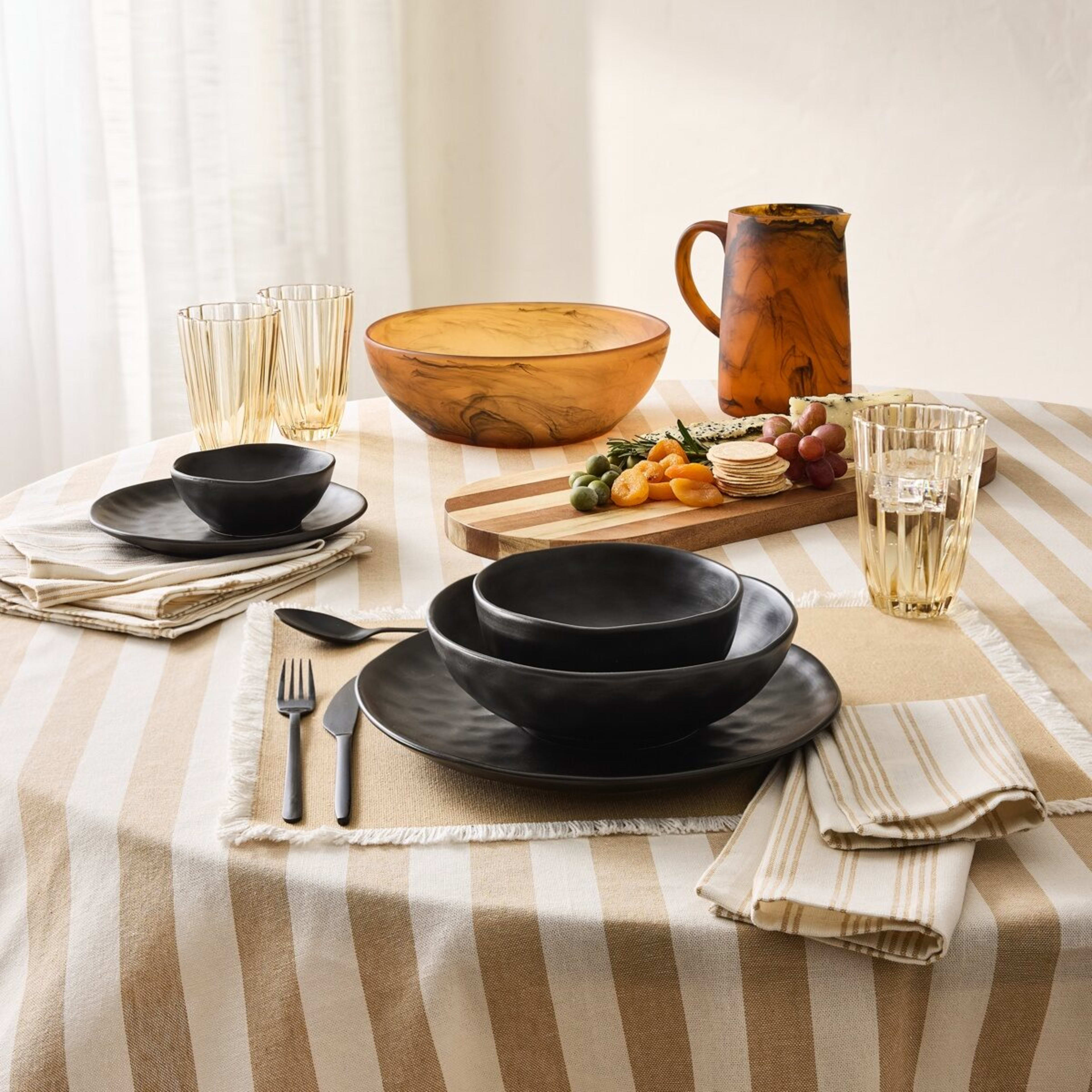 4 Pack Sand Stripe Napkins - Kmart