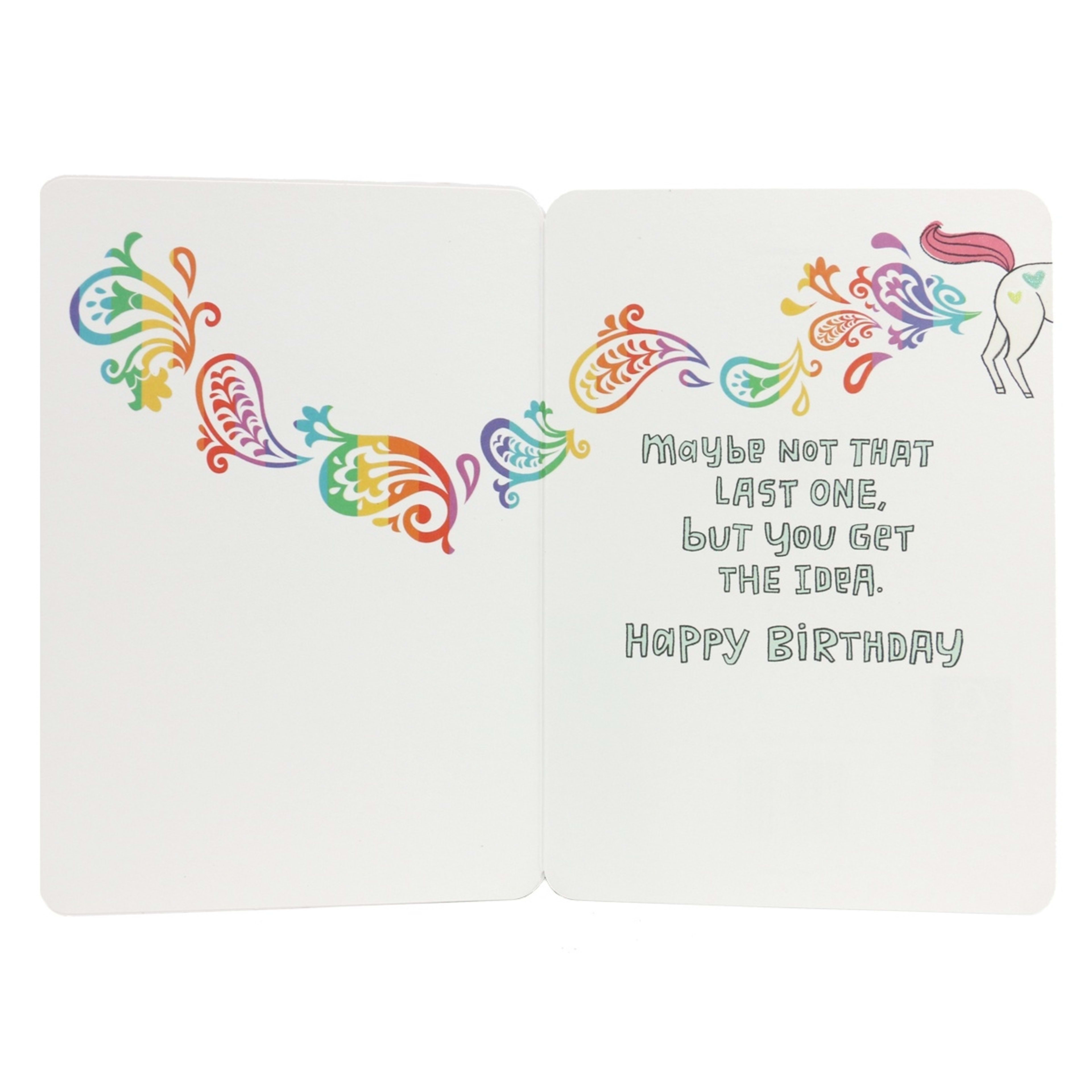 Connections from Hallmark Birthday Card - Poops Rainbows - Kmart