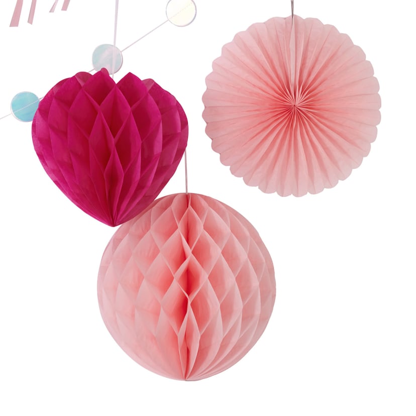 12 Piece Pink Decoration Pack - Kmart