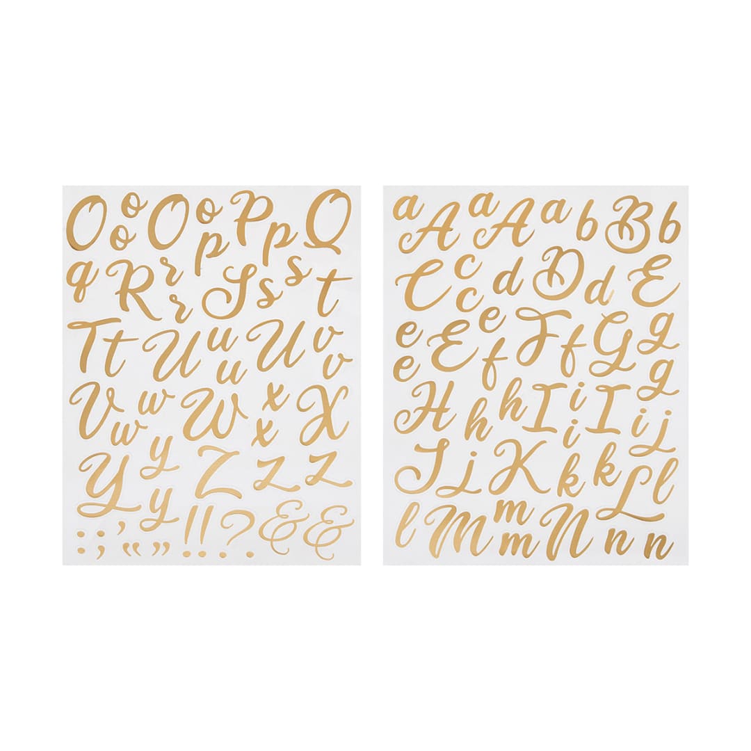 Alphabet Stickers - Gold Look - Kmart