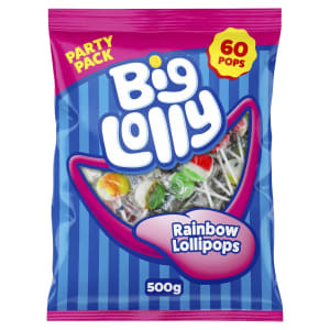 60 Pack Big Lolly Party Pops 500g - Kmart NZ