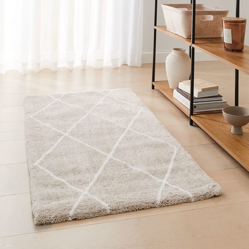 Trellis Rug - Natural, Small - 140cm x 70cm - Kmart
