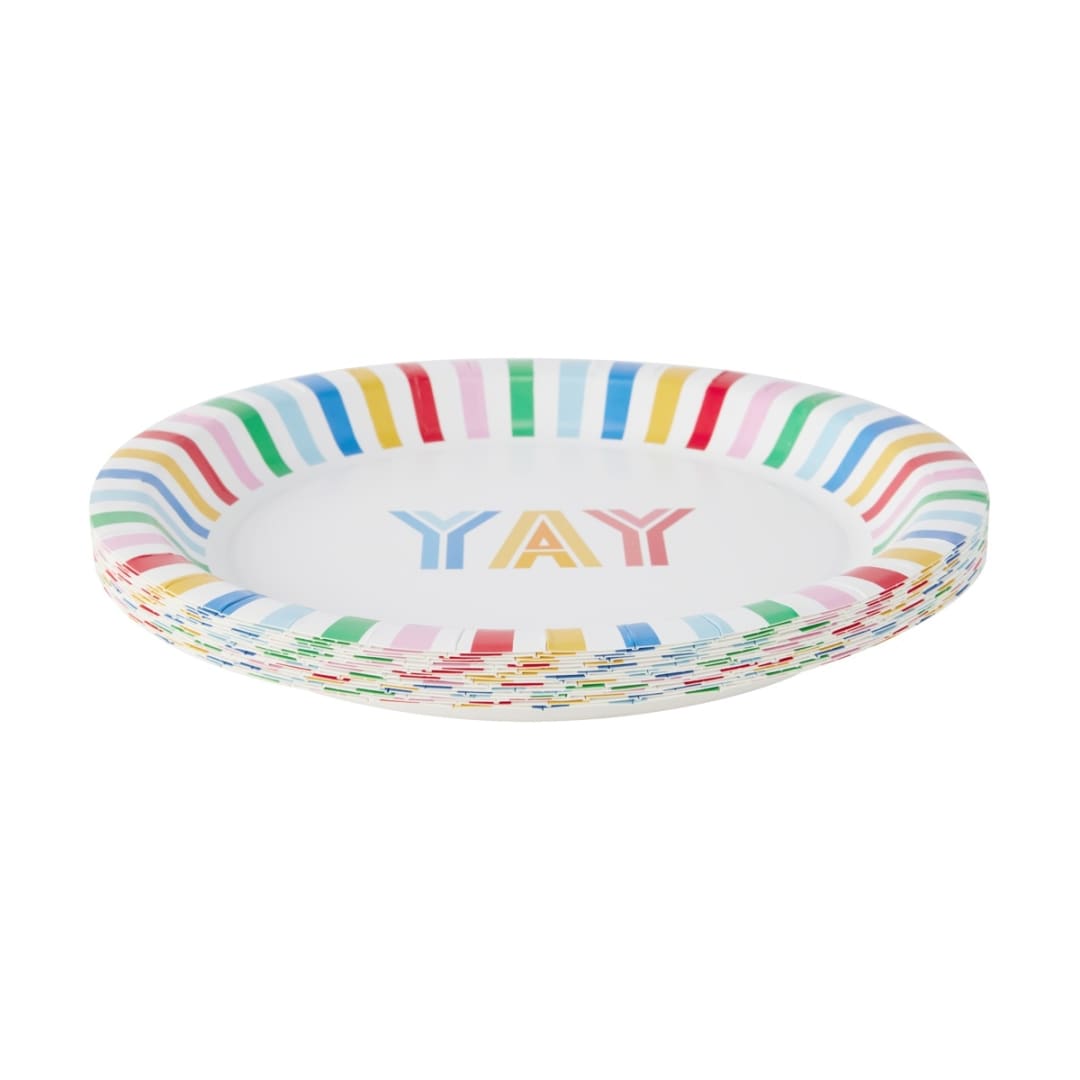 16 Piece Bright Paper Plates - Kmart
