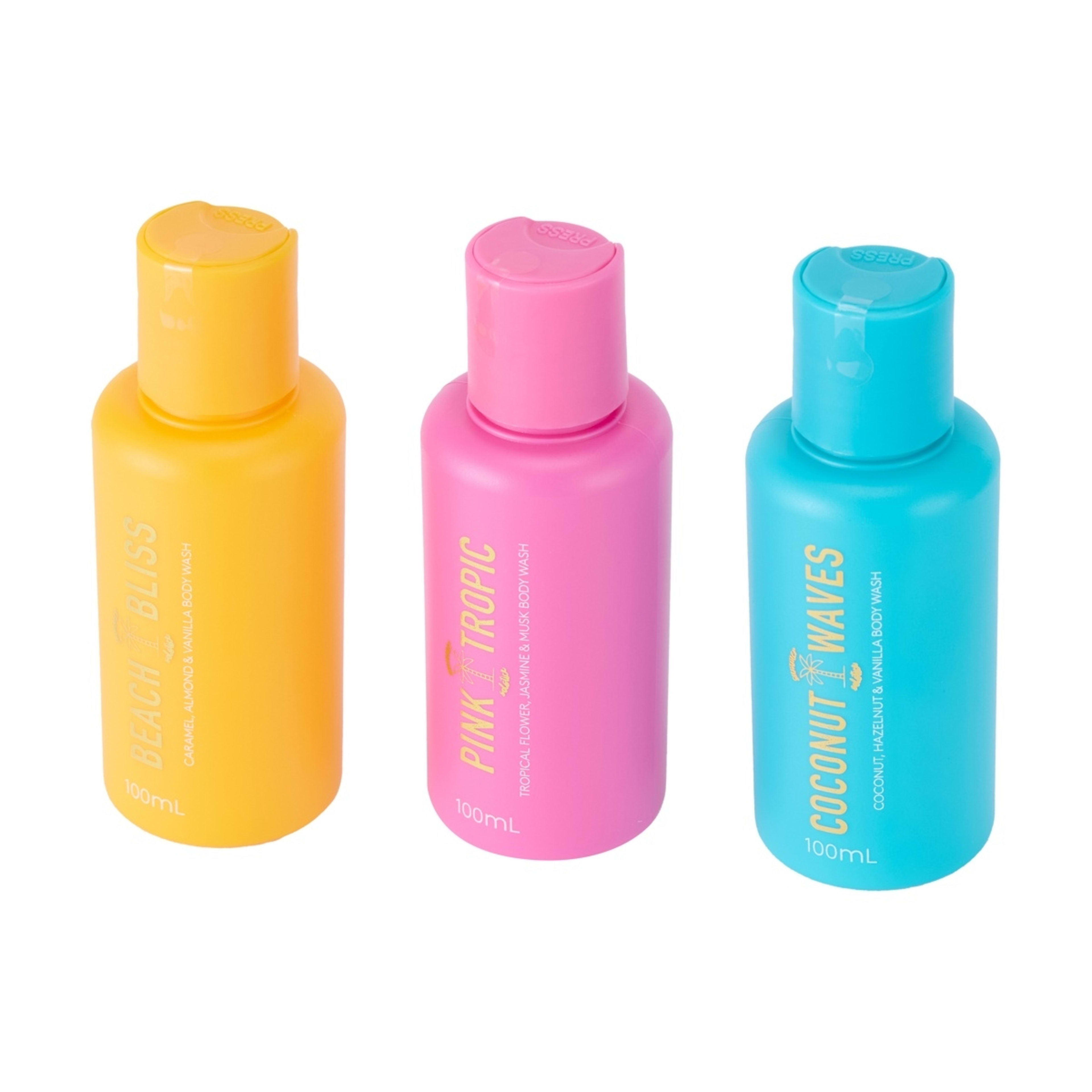 OXX Bodycare Summer Solstice Mini Body Wash Trio - Beach Bliss, Pink ...