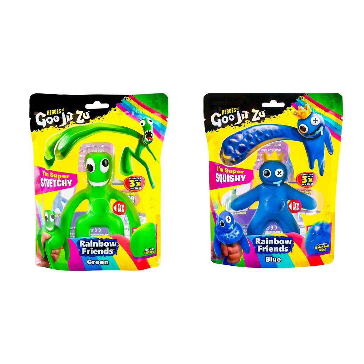 Heroes of Goo Jit Zu Goo Rainbow Friends Blue or Green Squishy Stretchy ...