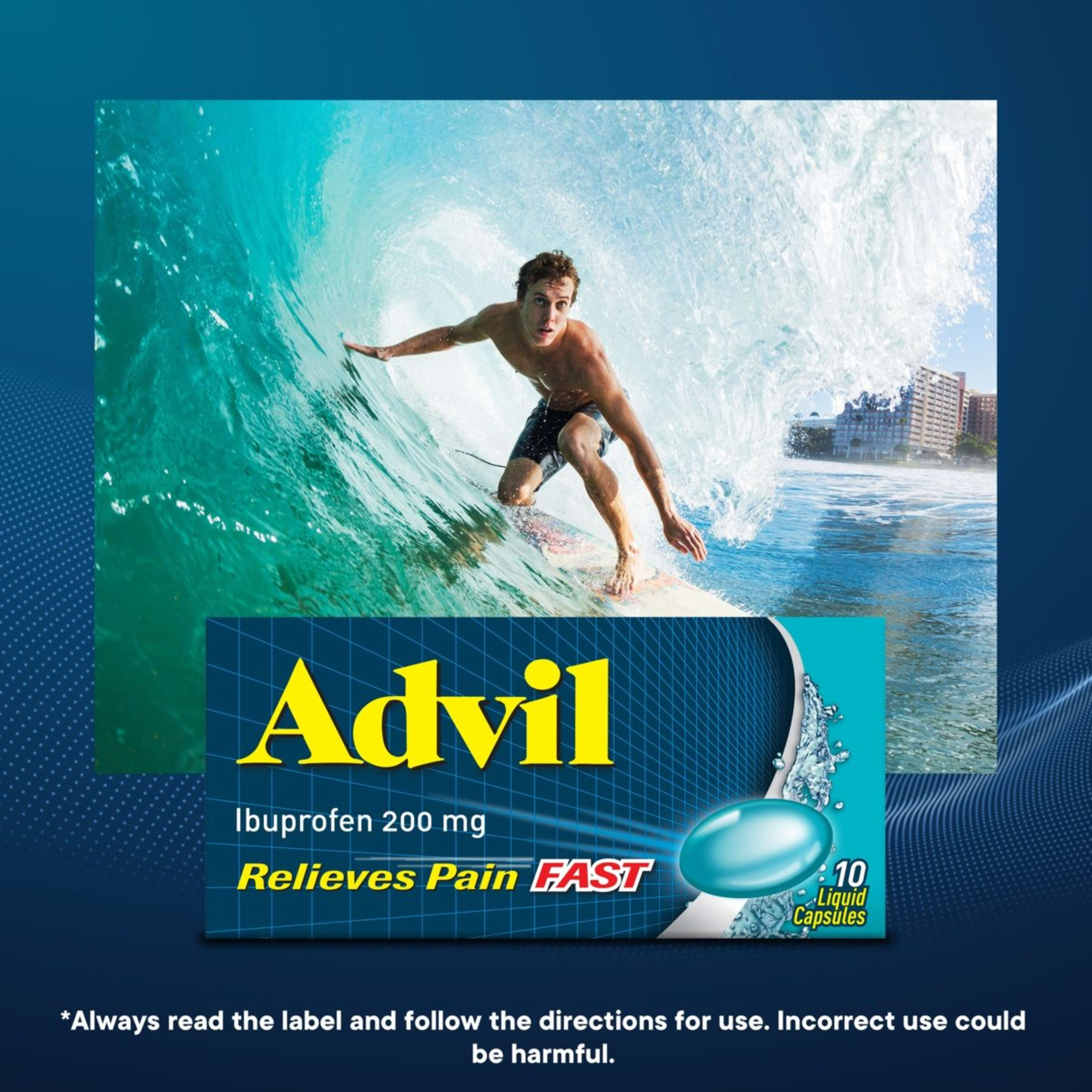 10 Pack Advil Ibuprofen Liquid Capsules 200mg - Kmart