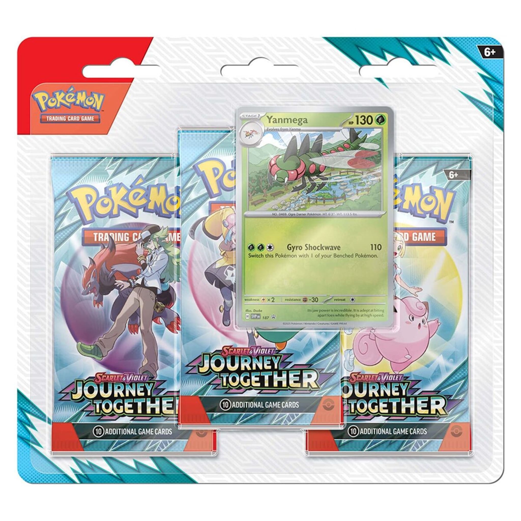 3 Pack Pokemon Trading Card Game: Journey Together Booster Blister Pack ...