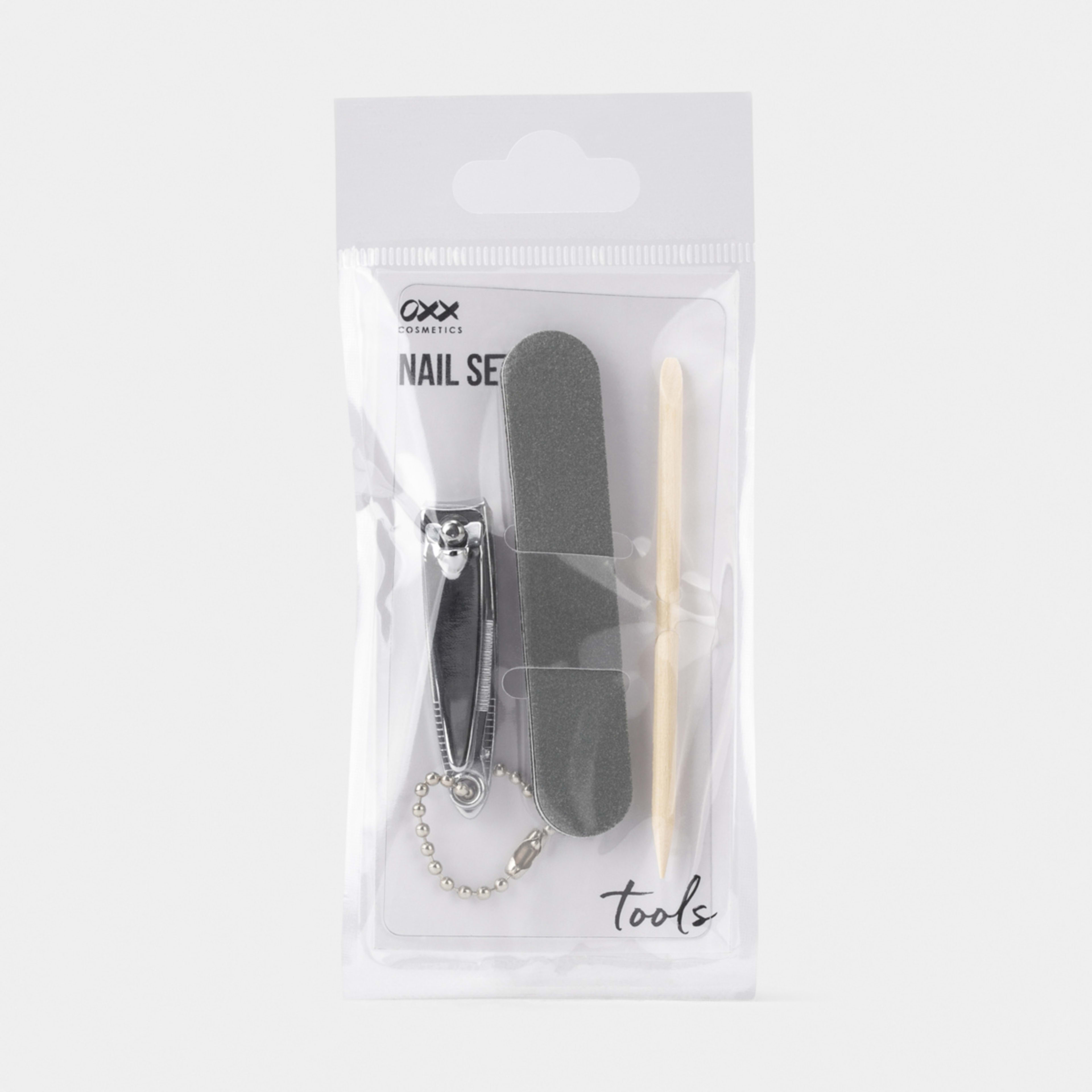 3-Piece Nail Clipper with Mini Nail Shaper and Cuticle Stick - Kmart