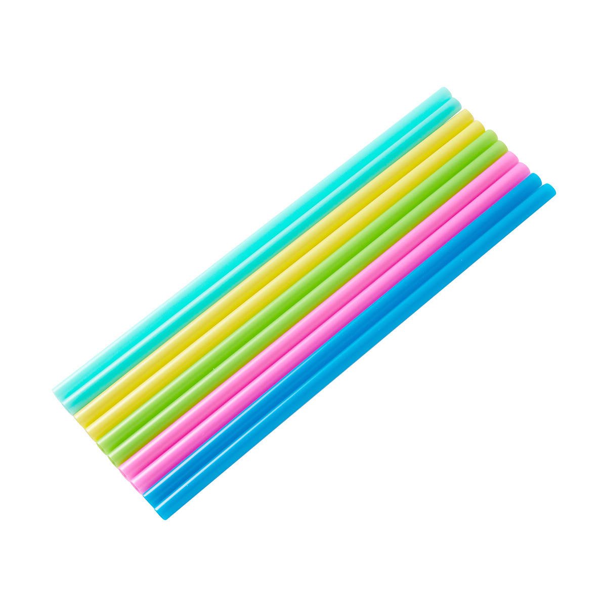 10 Piece Reusable Bright Straws - Kmart