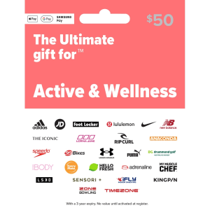 The Ultimate Active & Wellness $50 Gift Card - Kmart