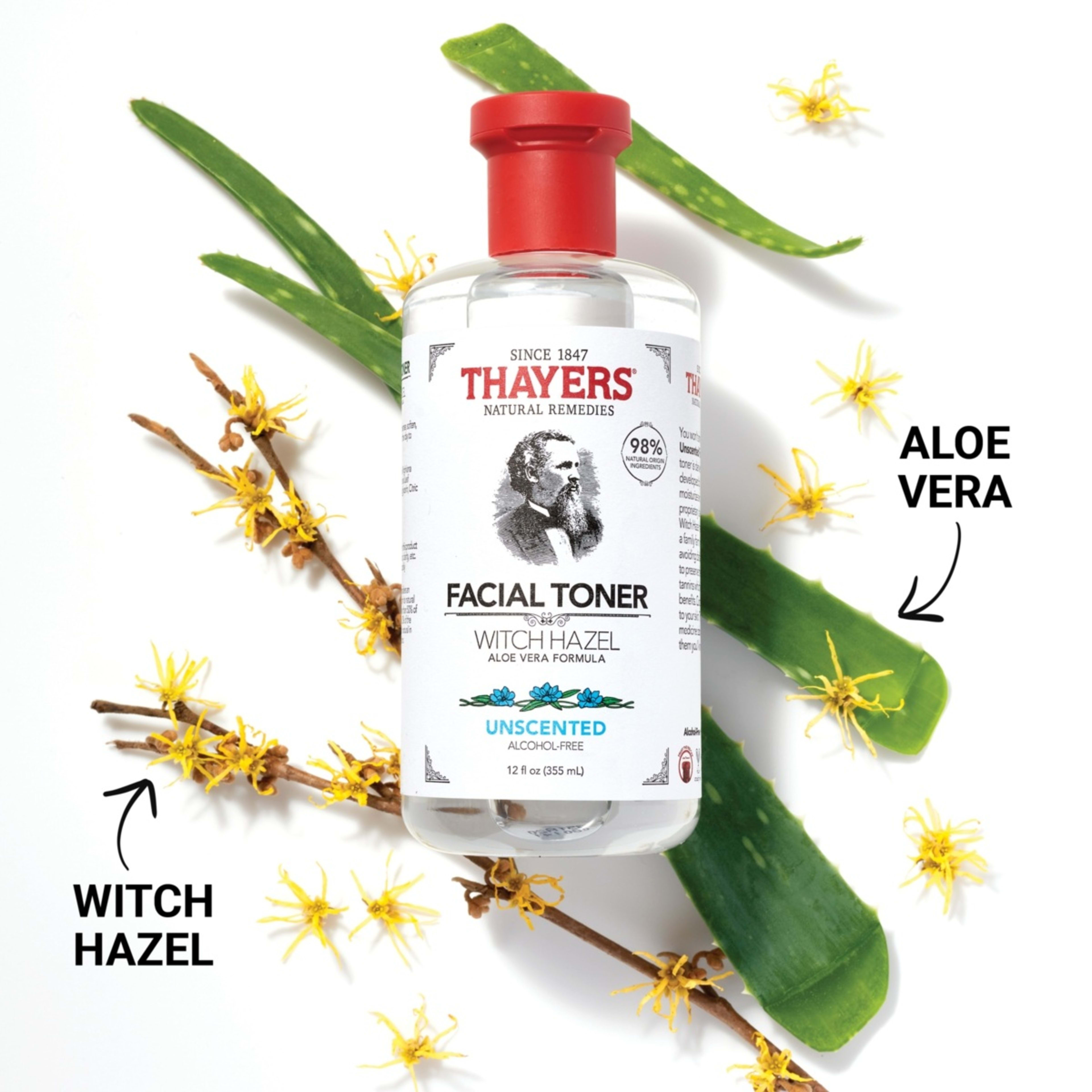 Thayers Unscented Alcohol Free Facial Toner 355ml - Witch Hazel and ...