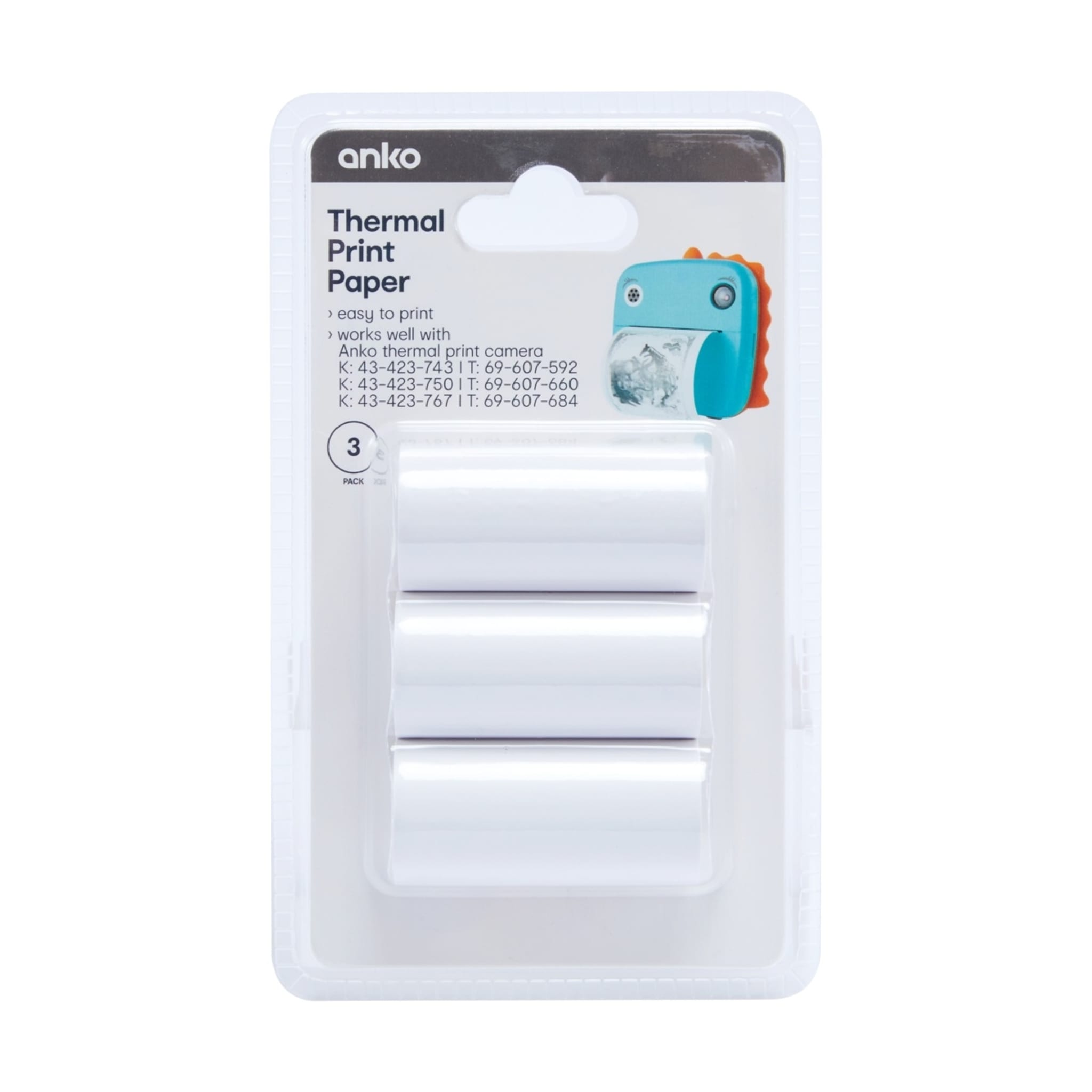 3 Pack Thermal Print Camera Rolls - Kmart