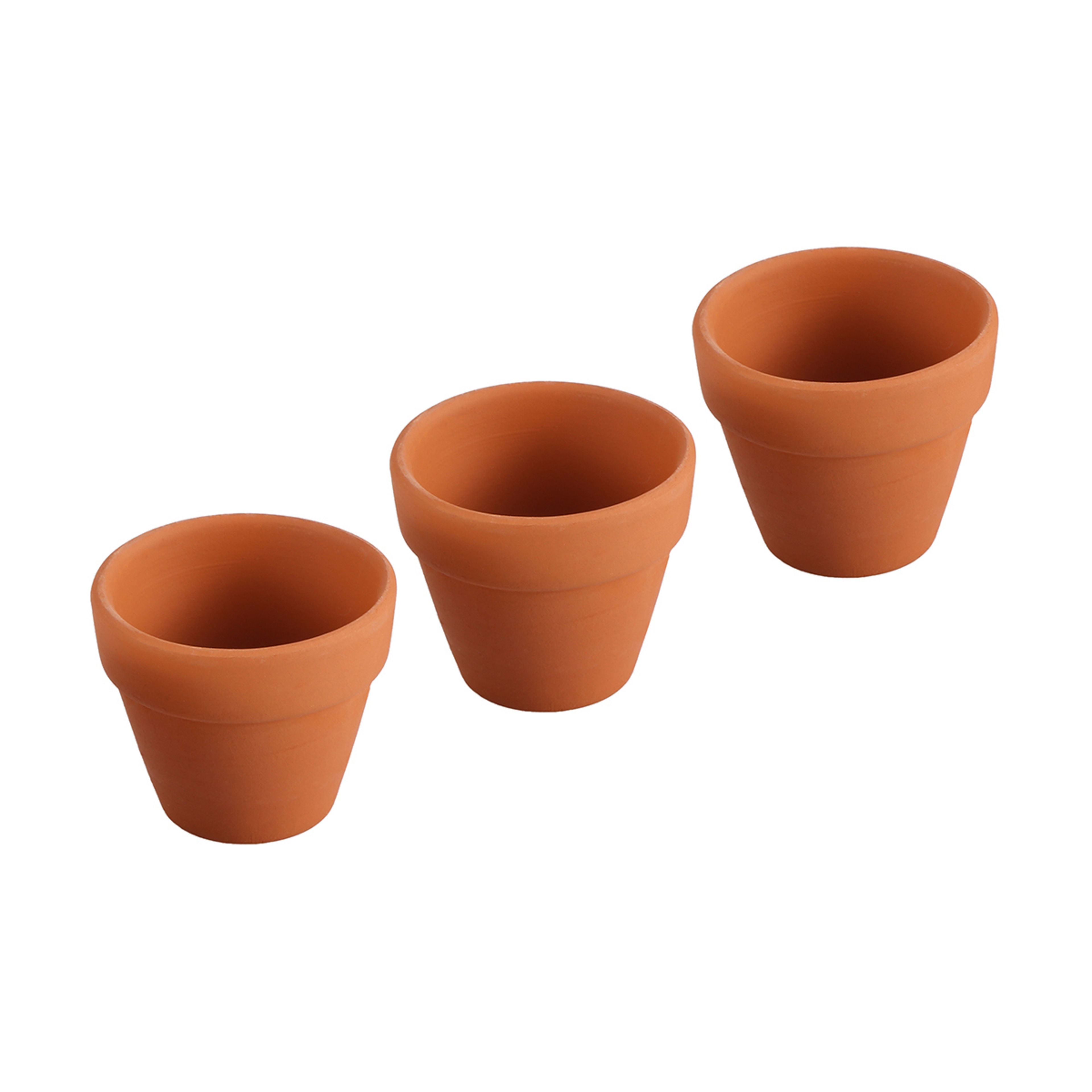 3 Pack Mini Terracotta Pots - Kmart