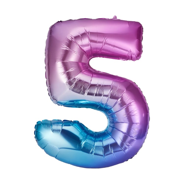 Giant Number 5 Foil Balloon - Kmart