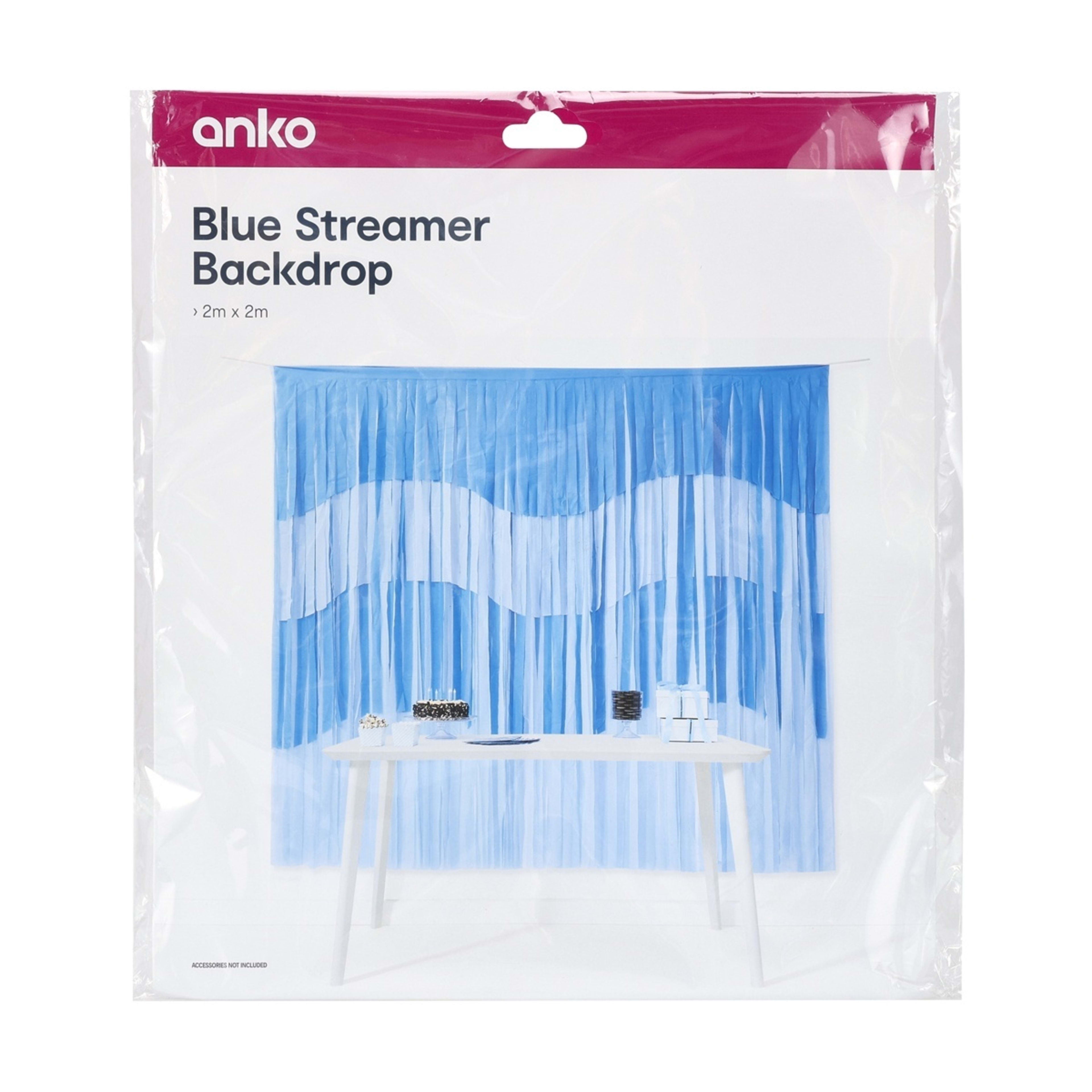 Blue Streamer Backdrop - Kmart