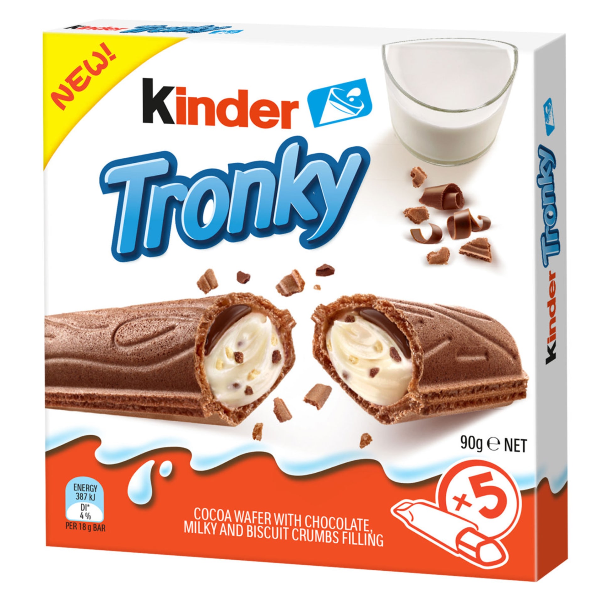 5 Pack Kinder Tronky Bar 90g - Kmart