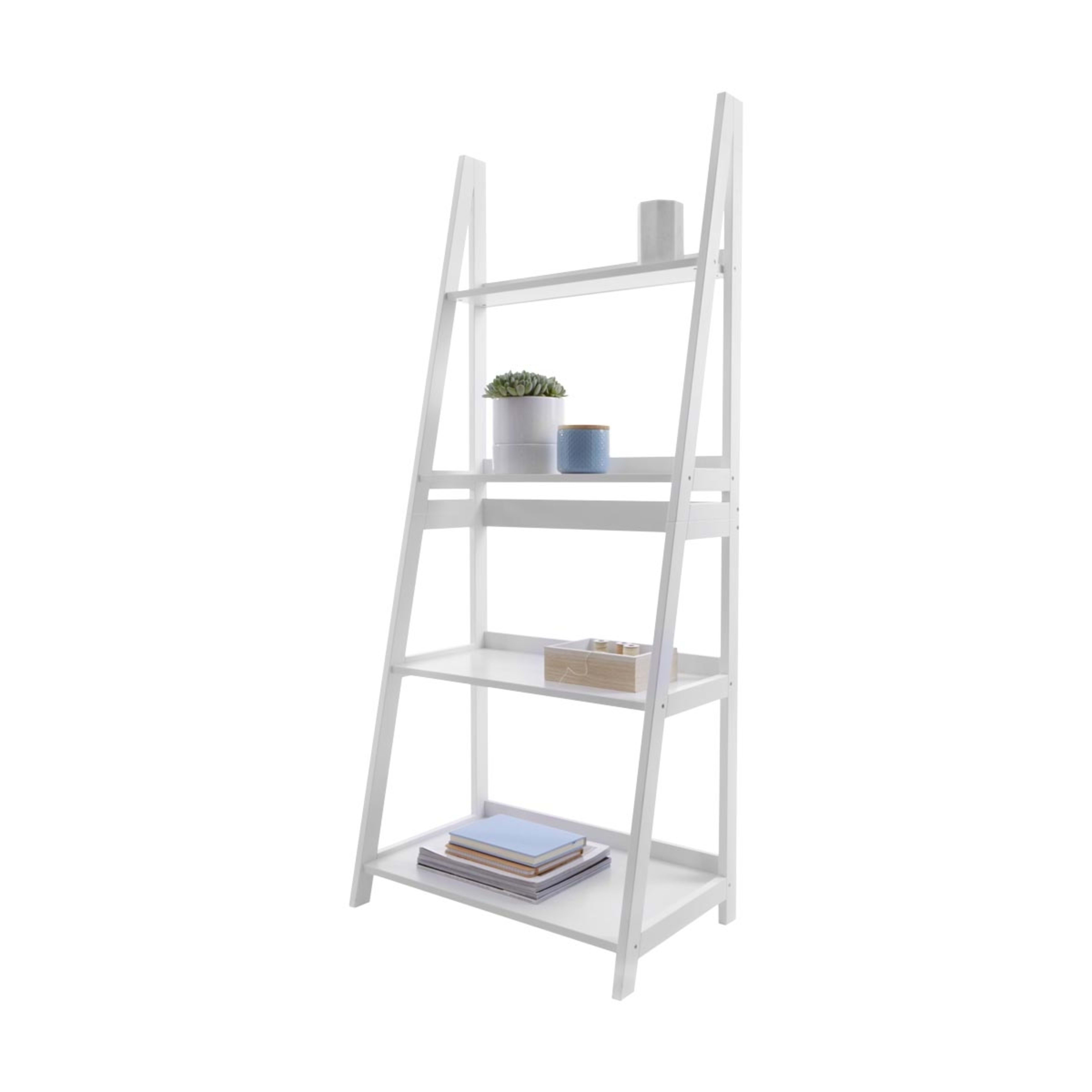 4 Tier Ladder Shelf White - Kmart