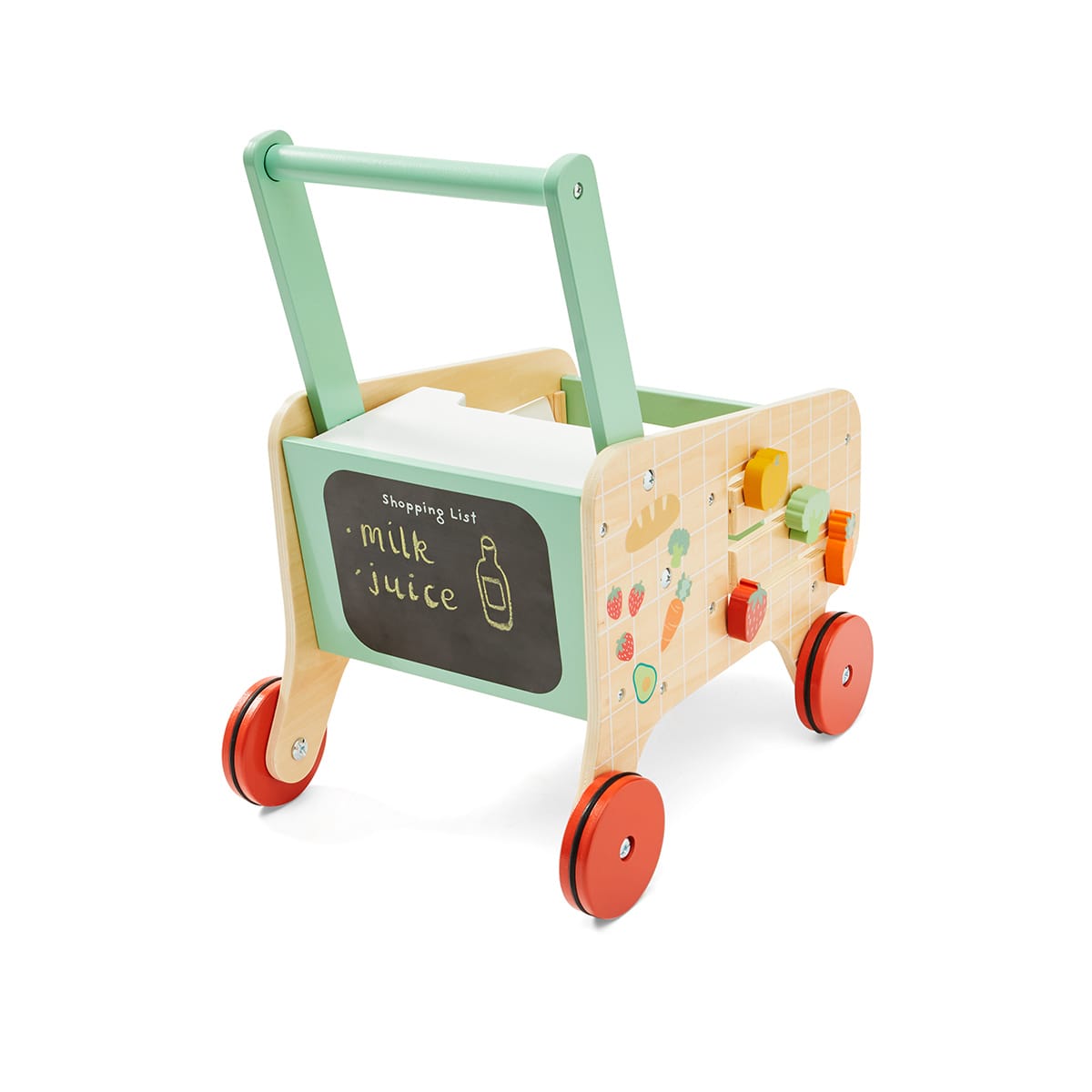 4 Piece Wooden Shopping Cart Playset - Kmart NZ