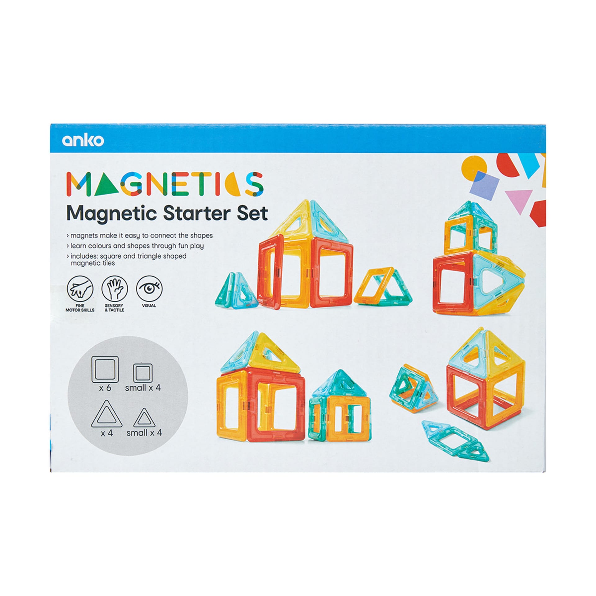 18 Piece Magnetic Tiles Set - Kmart