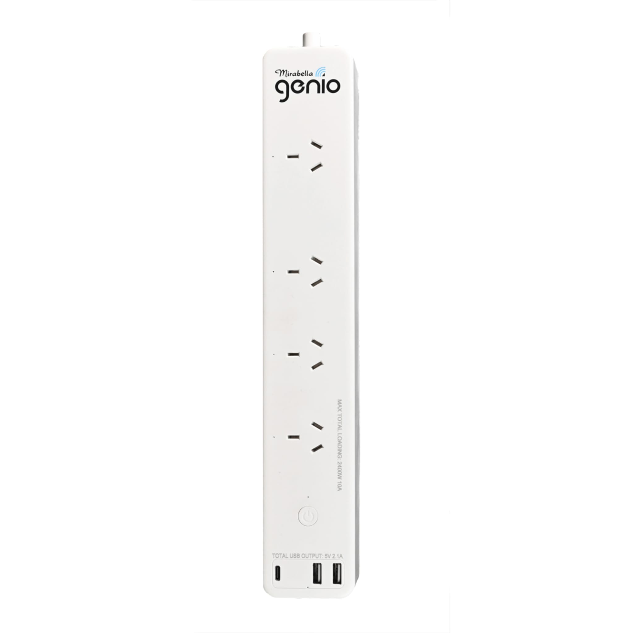 Mirabella Genio Wi-Fi Powerboard 4 Outlets 2 USB-A, 1 USB-C - Kmart