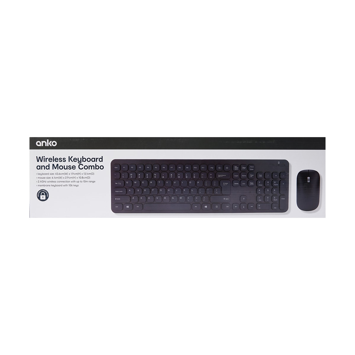 2.4G Wireless Keyboard and Mouse Combo - Kmart
