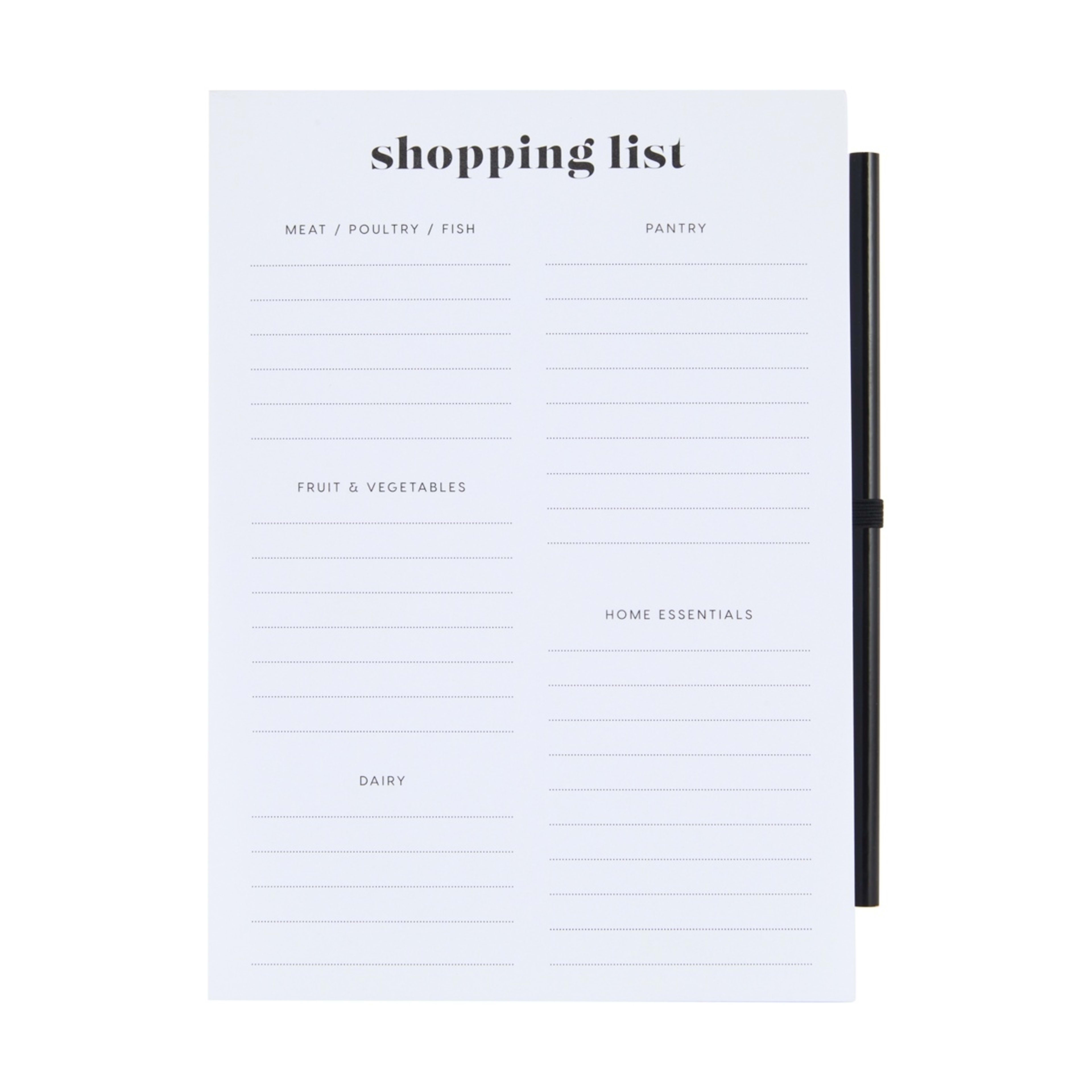 Shopping List with Pencil - Kmart