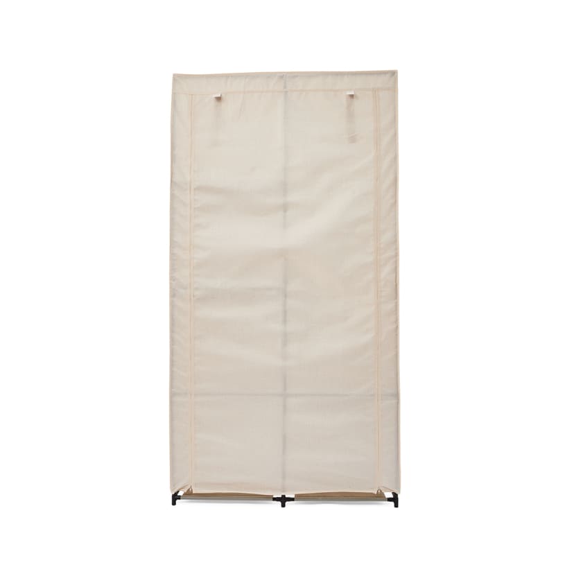 Linen Look Covered Wardrobe - Beige - Kmart