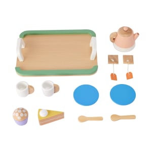 13 Piece Wooden Tea Playset - Kmart NZ