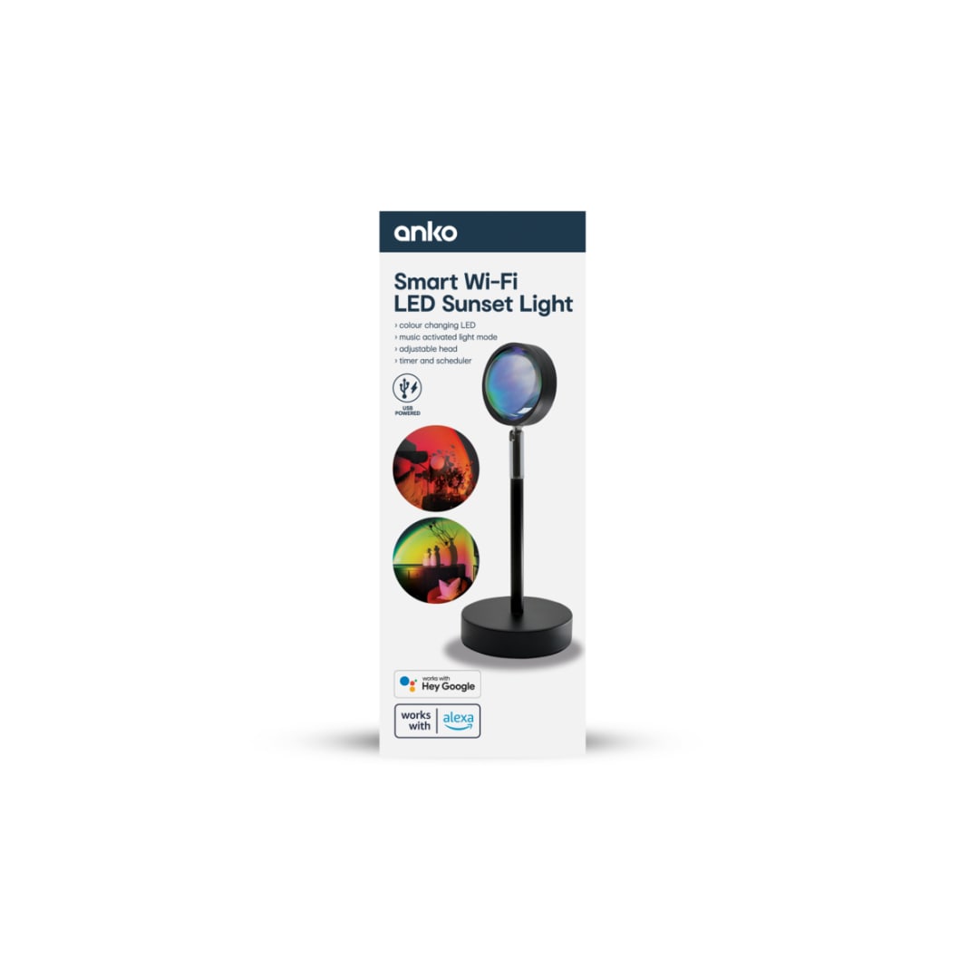 Smart Wi-Fi LED Sunset Light - Kmart