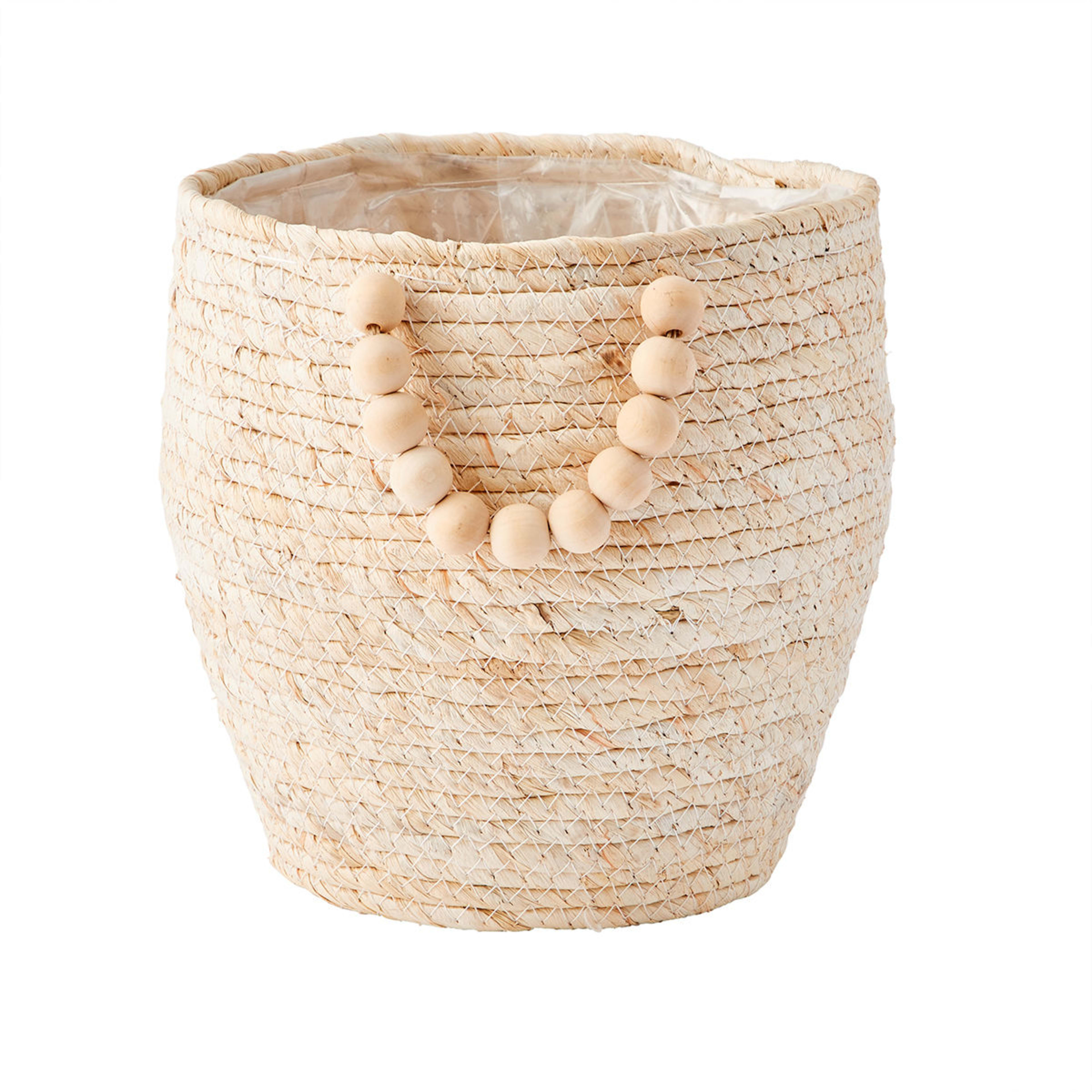 Woven Planter with Beads - Kmart