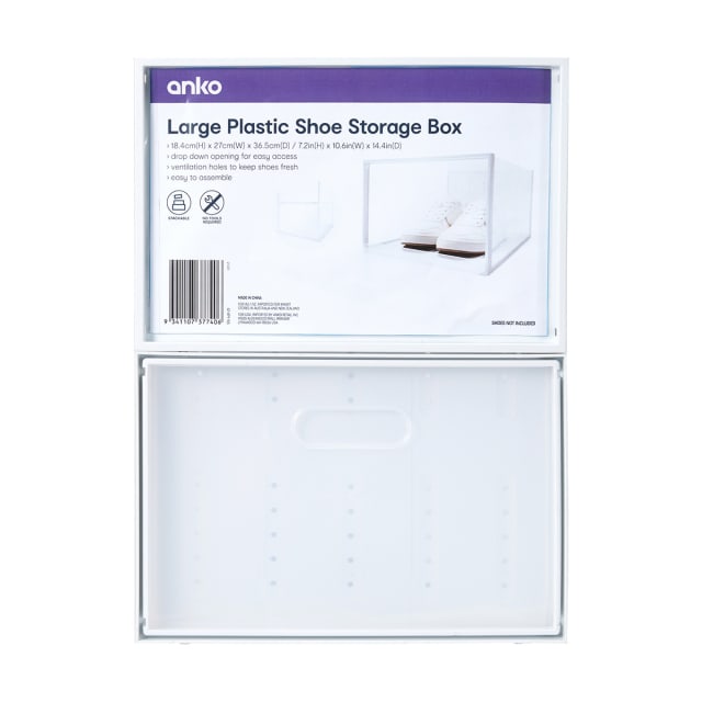 Large Plastic Shoe Storage Box - Kmart