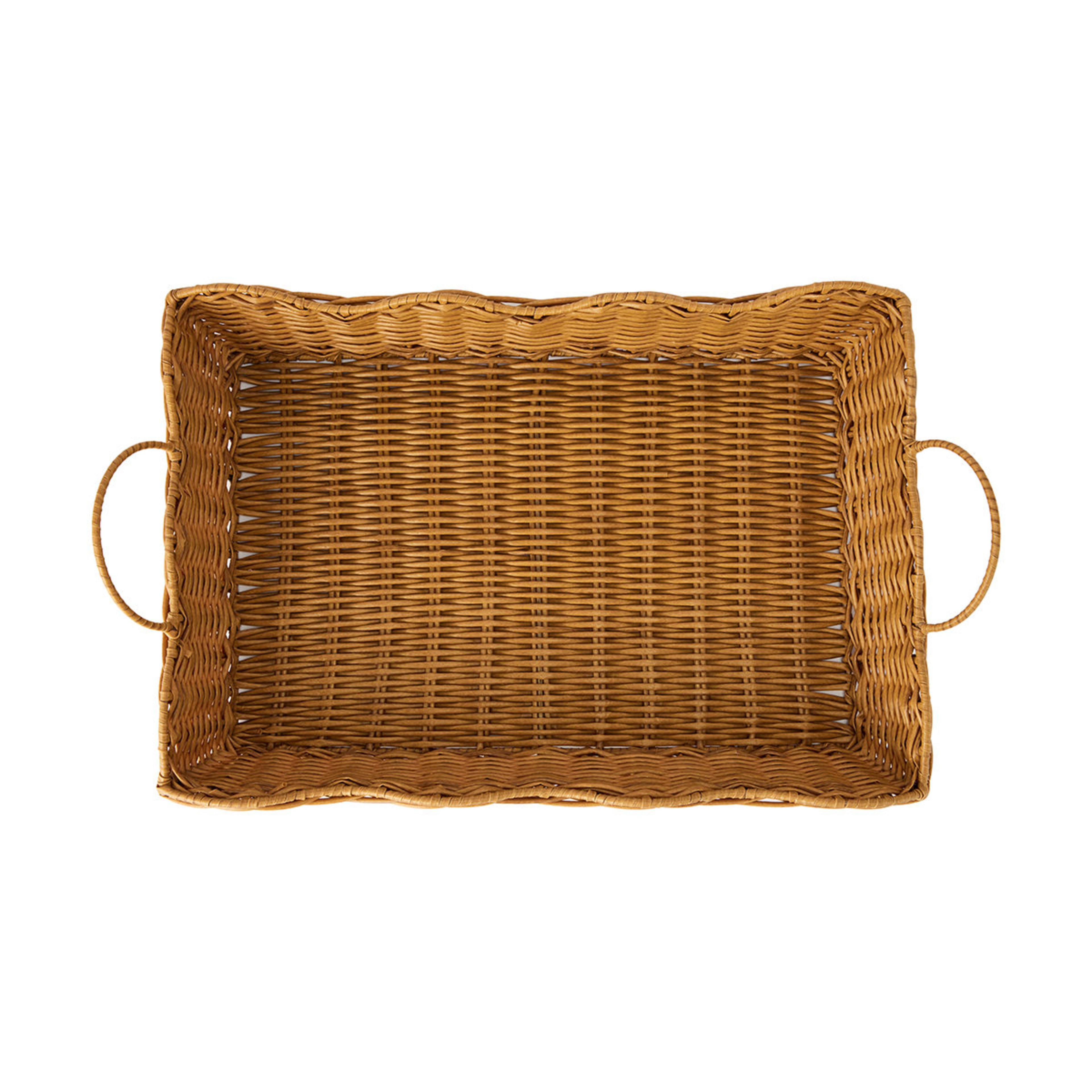 Wavy Edge Rattan Look Tray - Kmart