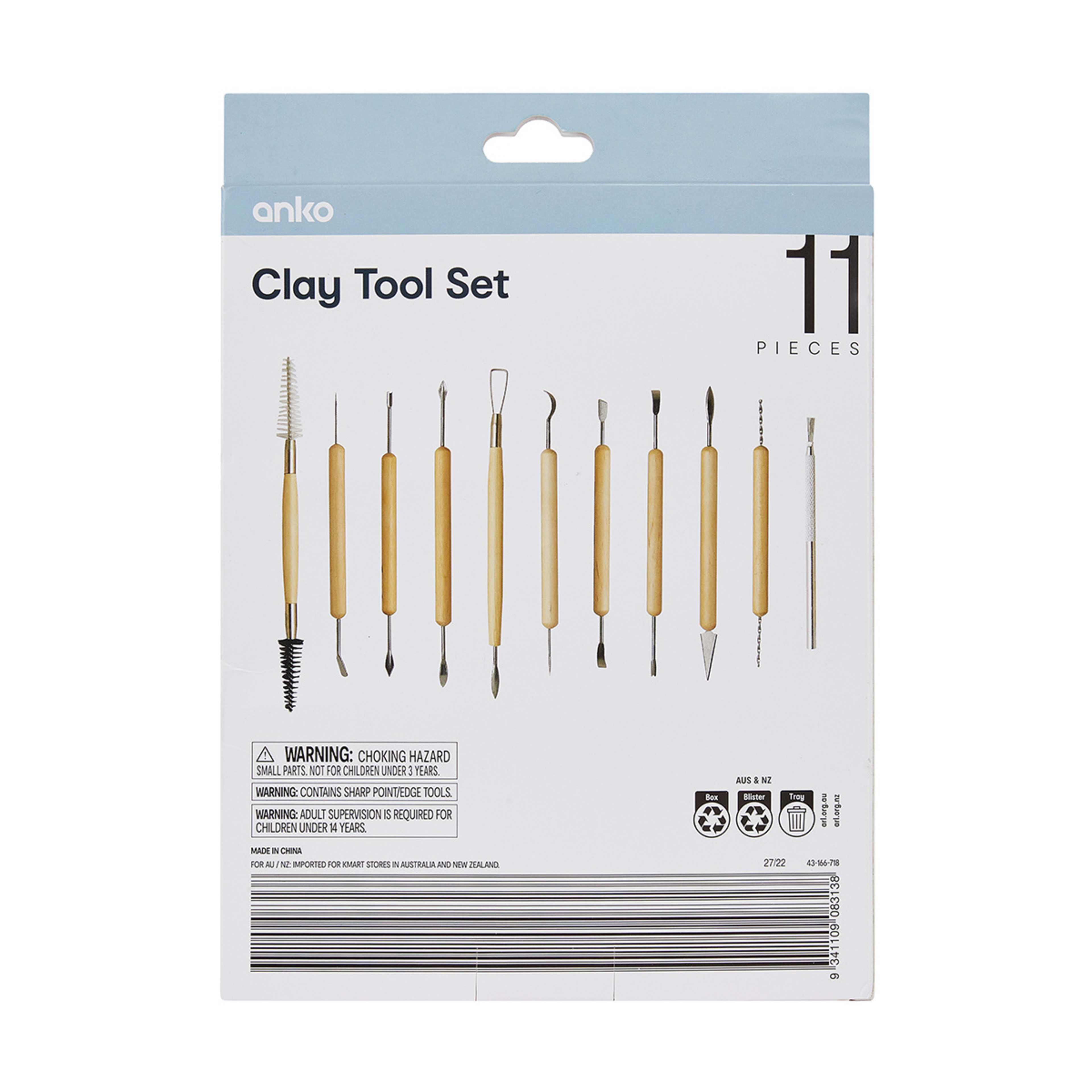 11 Piece Clay Tool Set - Kmart