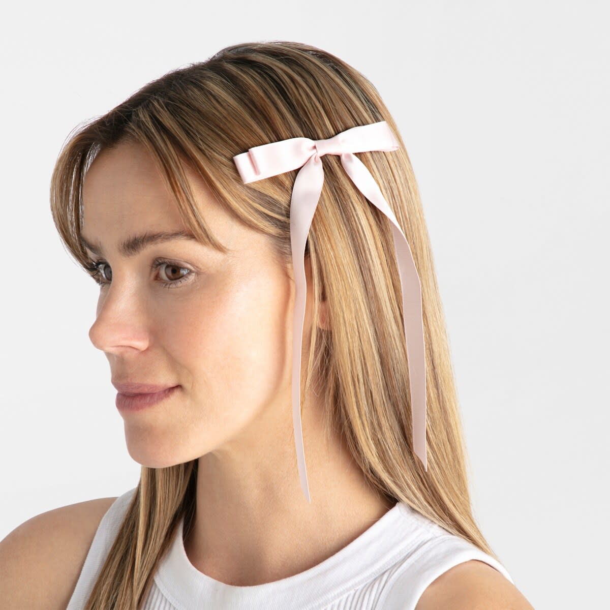 2 Pack Pink Ribbon Bow Slide Hair Clips - Kmart