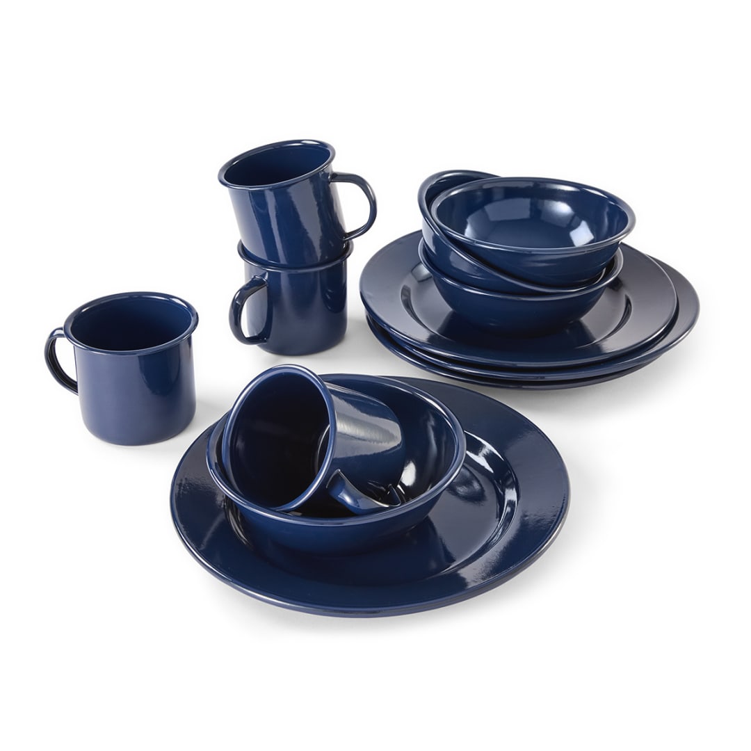 12 Piece Enamel Dinner Set - Kmart